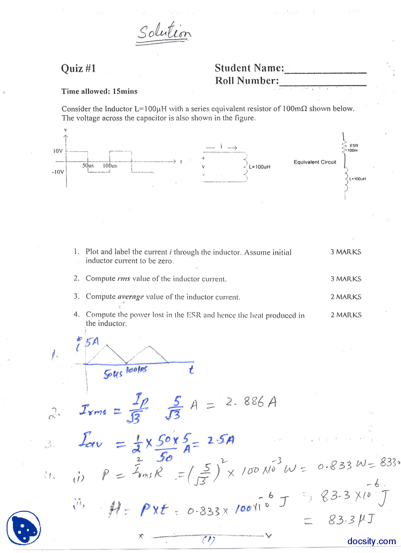 Inductor And Capacitor Circuit Analysis Electrical Engineering And