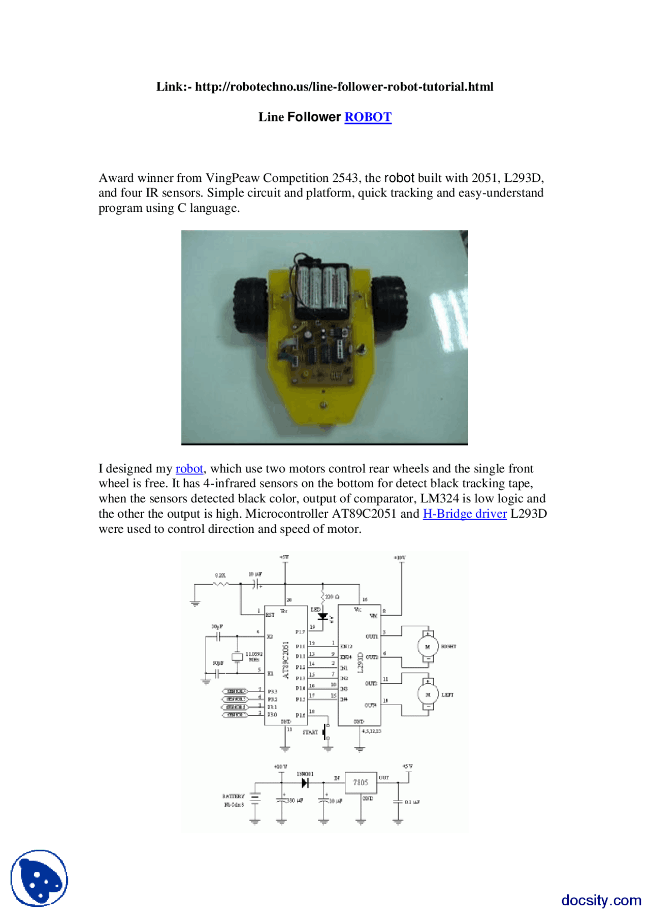 Line Follower Robot-Line Tracking And Robot Design-Handout | Exercises ...
