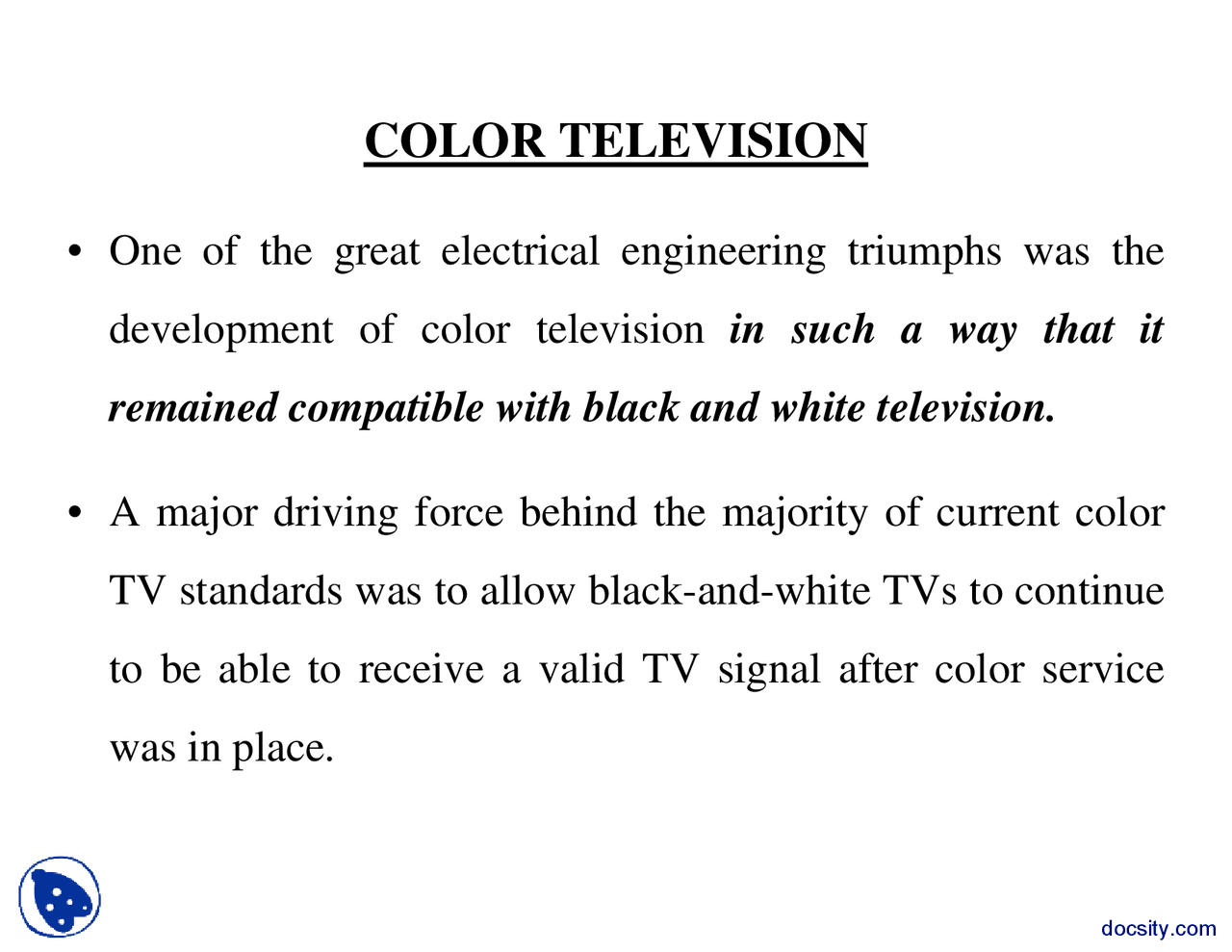 Color Television-Analog Television In Communication Systems-Lecture ...