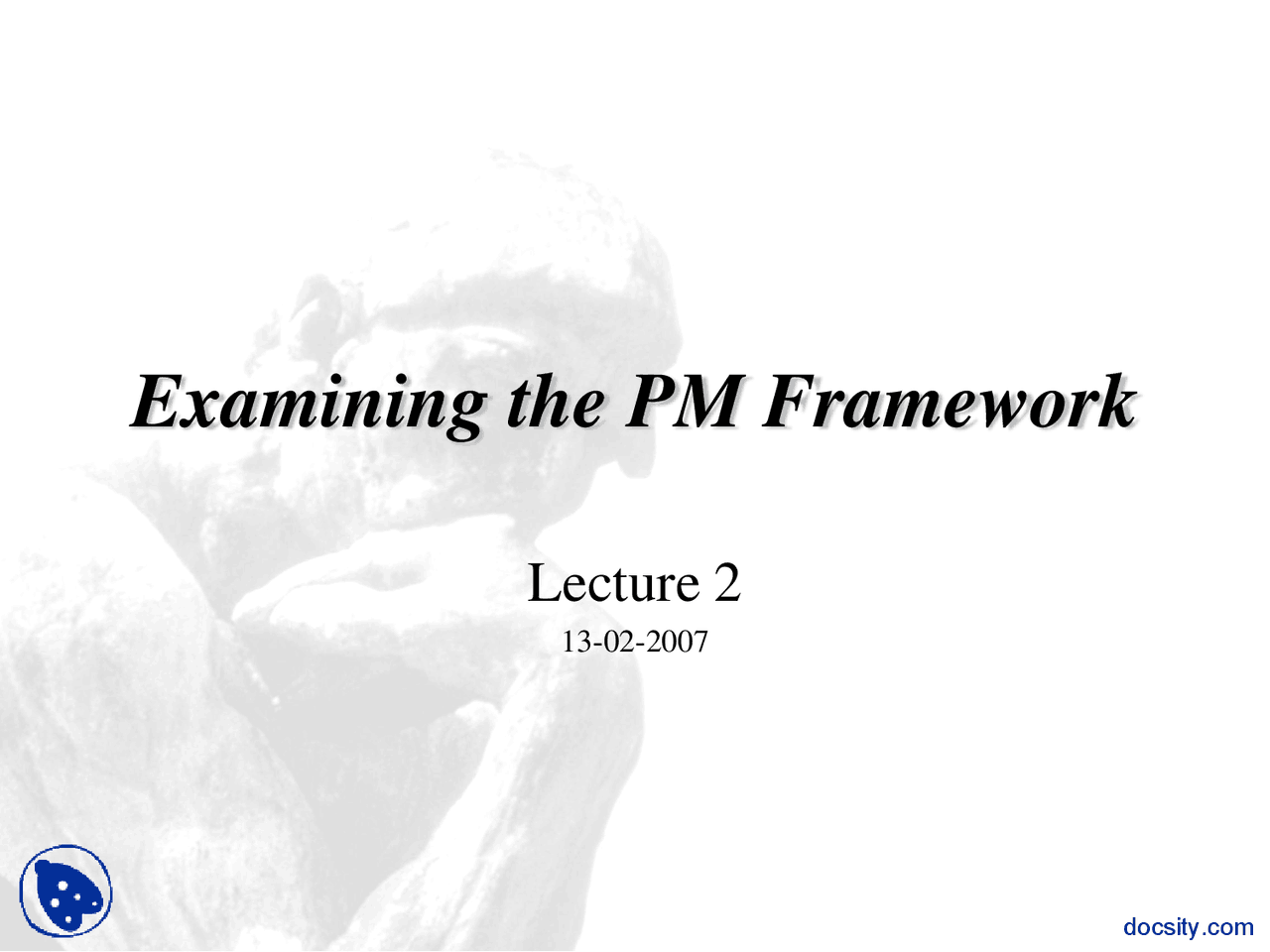 Examining the PM Framework-Engineering Project Management-Lecture ...