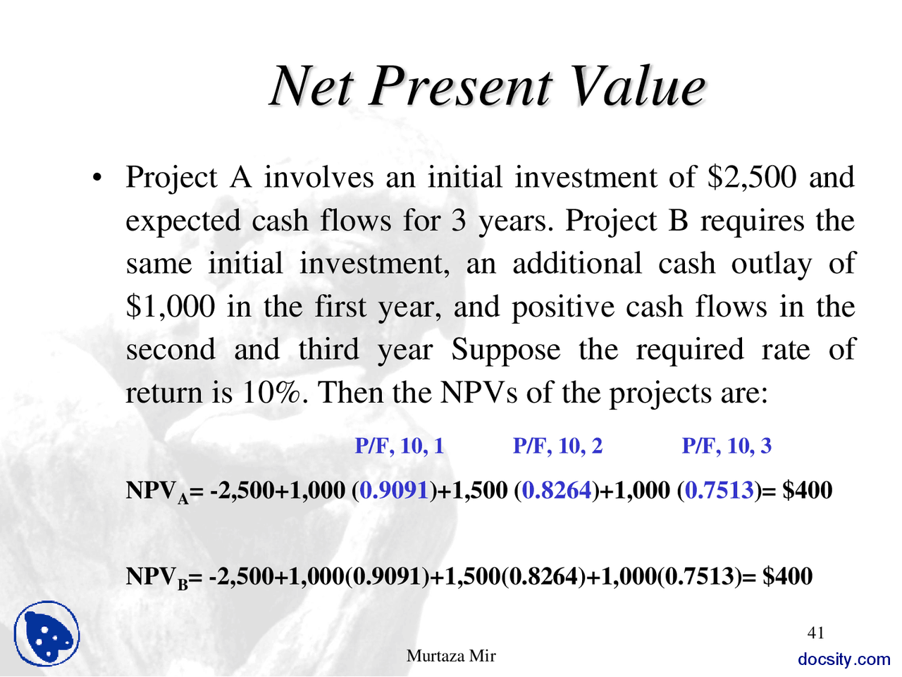 Financial Analysis Techniques: NPV, ROI, Payback Analysis, and EVM ...