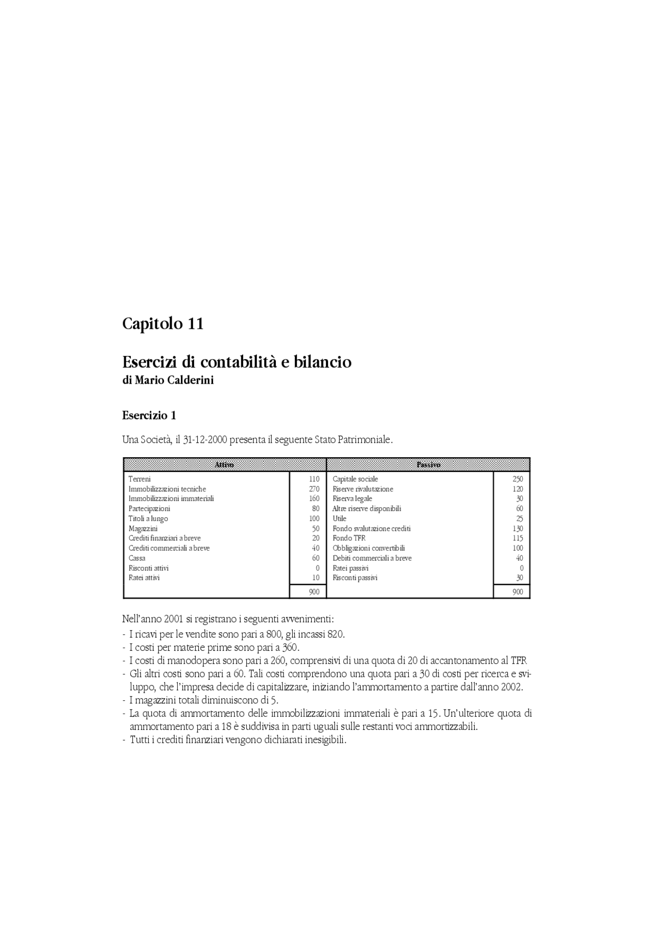 Esercizi Di Contabilità E Bilancio Docsity
