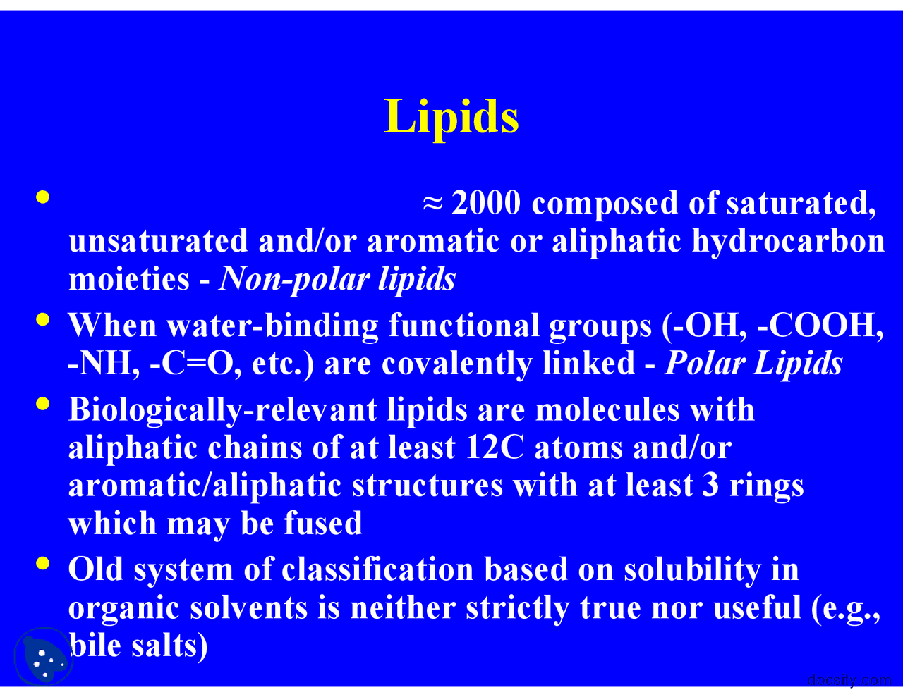 Lipids Pathophysiology In Medicine Lecture Slides Docsity