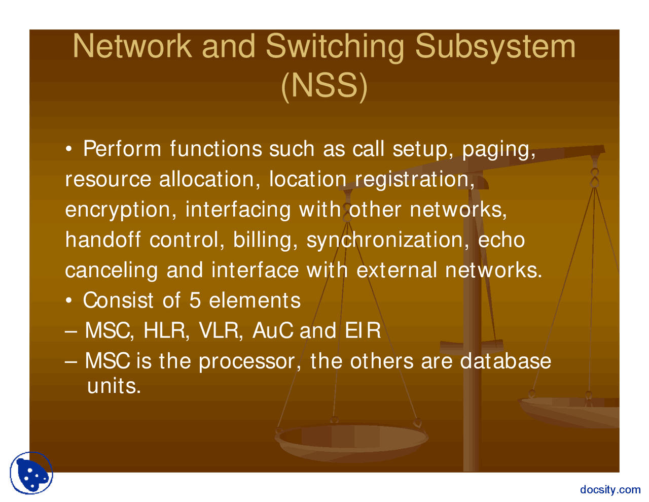 Gsm Network And Switching Subsystem Gsm In Communication Systems