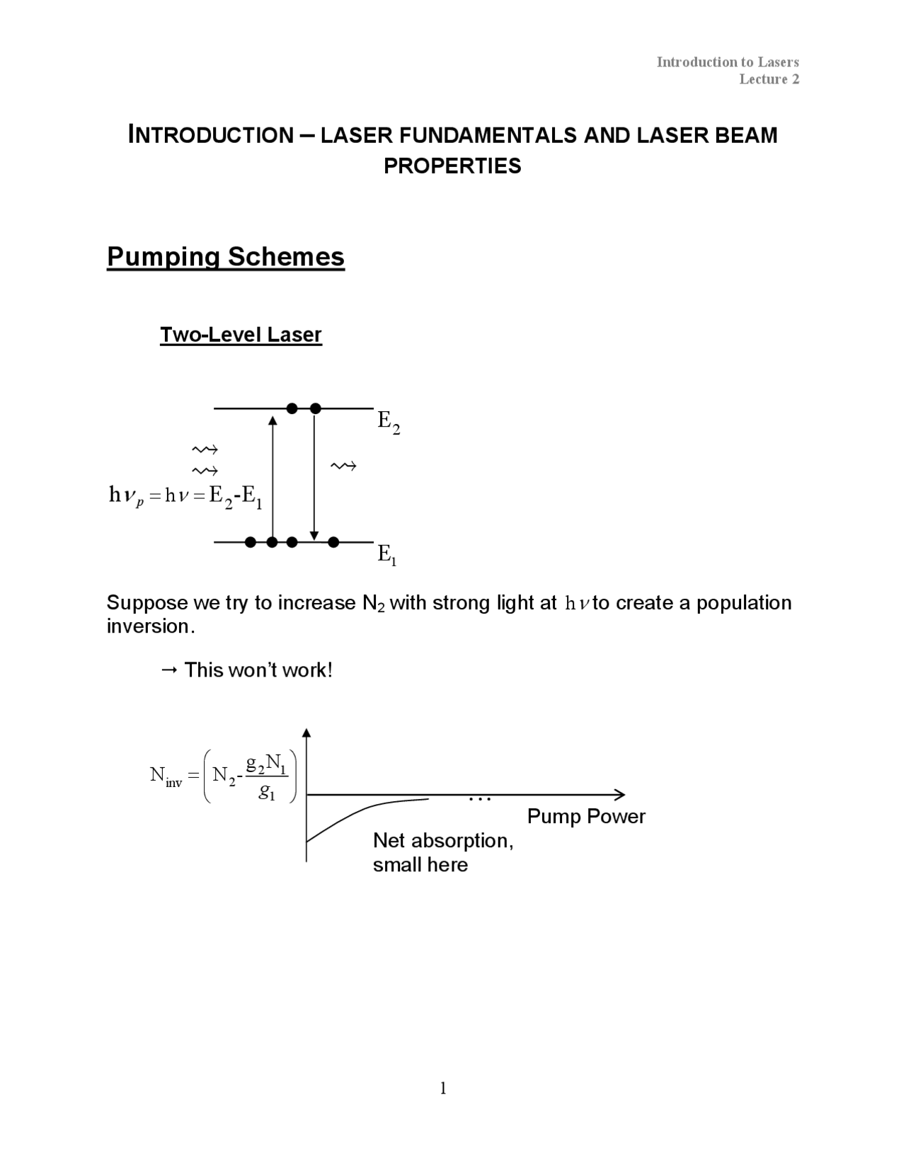 Laser Lecture2 Docsity