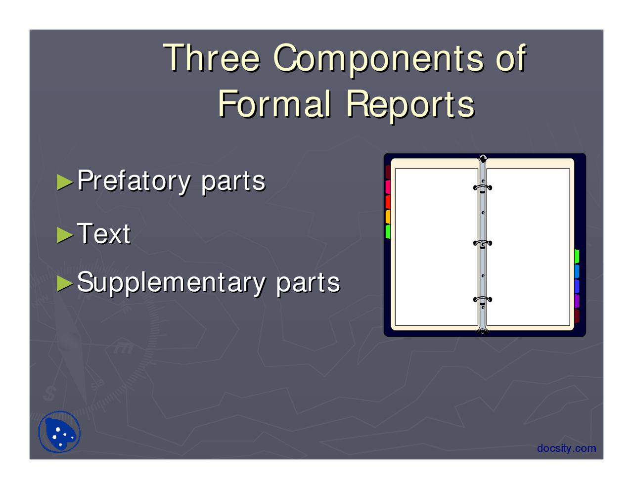 Components Of Formal Report Programming For Engineers Ii Slides Docsity