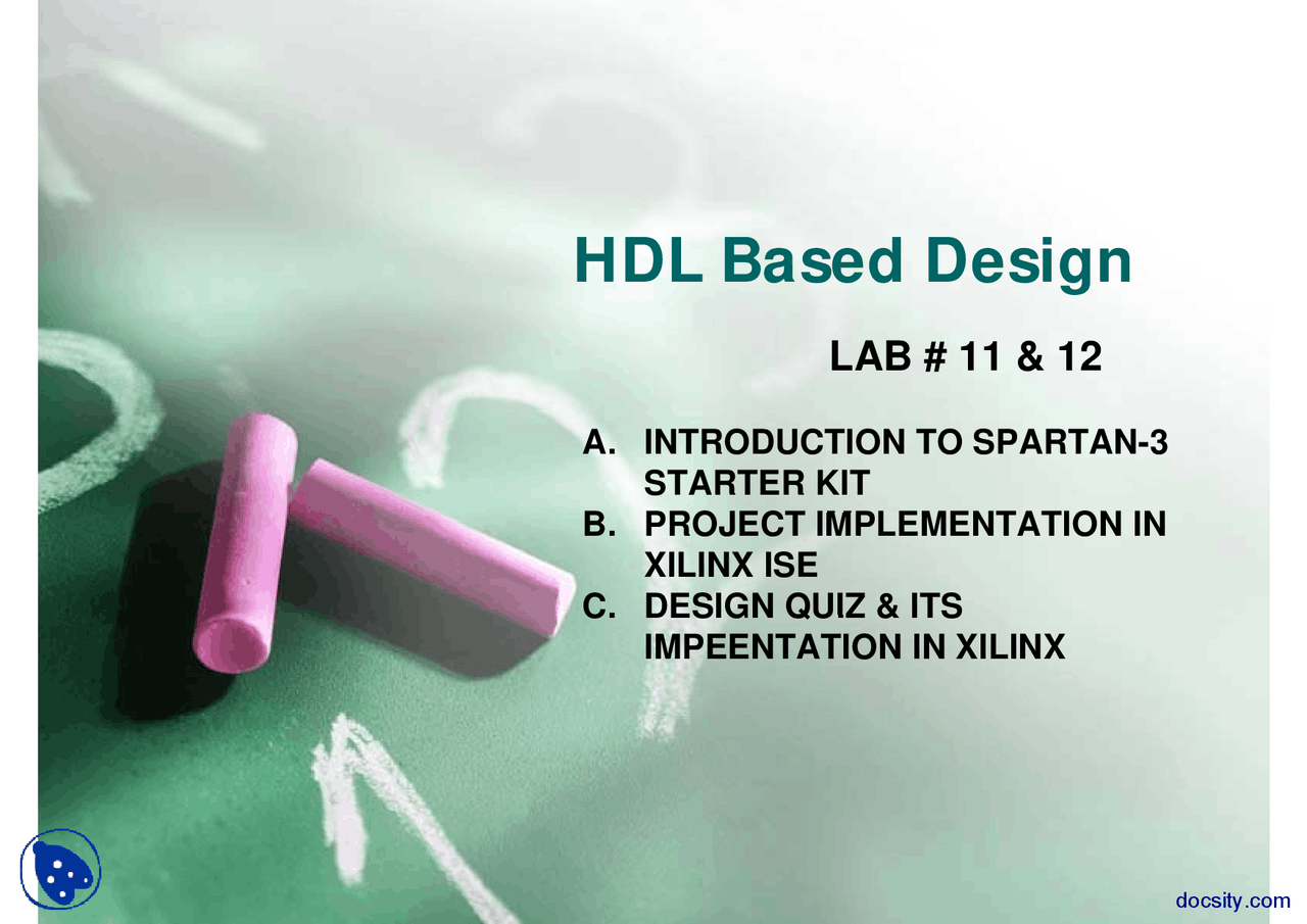 Spartans Kit-Digital System Design-Lab Mannual - Docsity