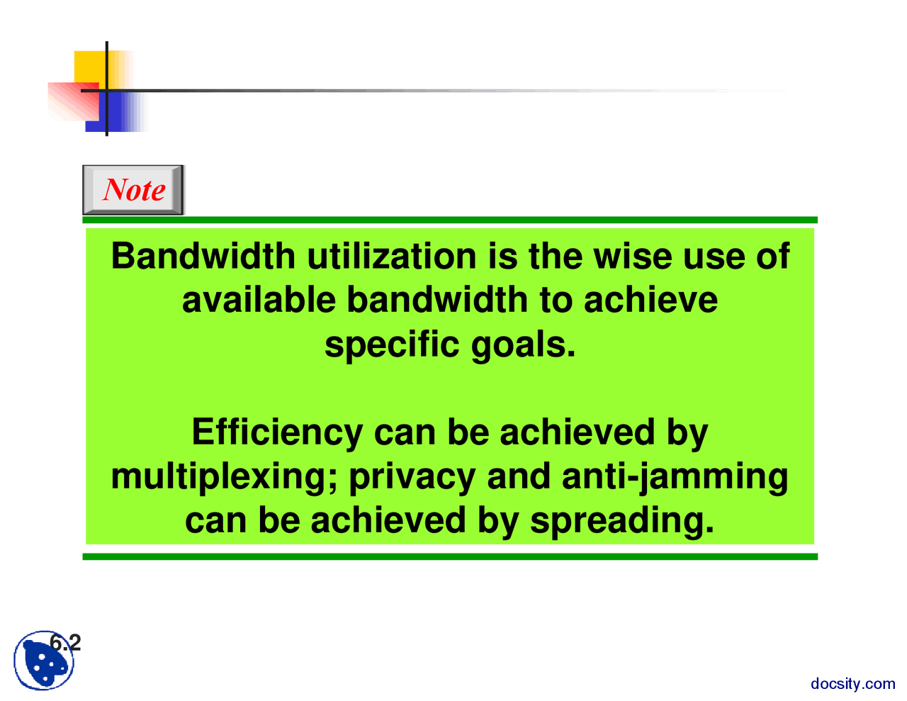 Multiplexing I Basic Data Communication Systems Lecture Slides Docsity
