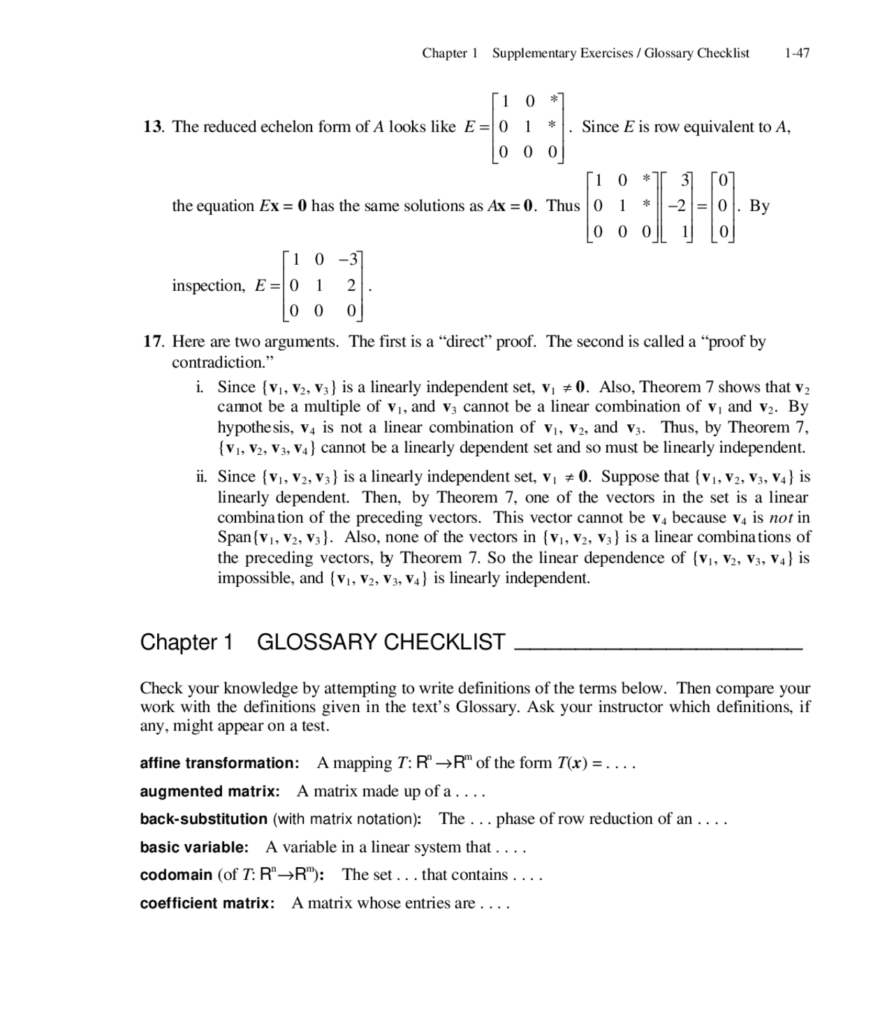 Glossary Linear Algebra And Numerical Analysis Lecture Handout Docsity