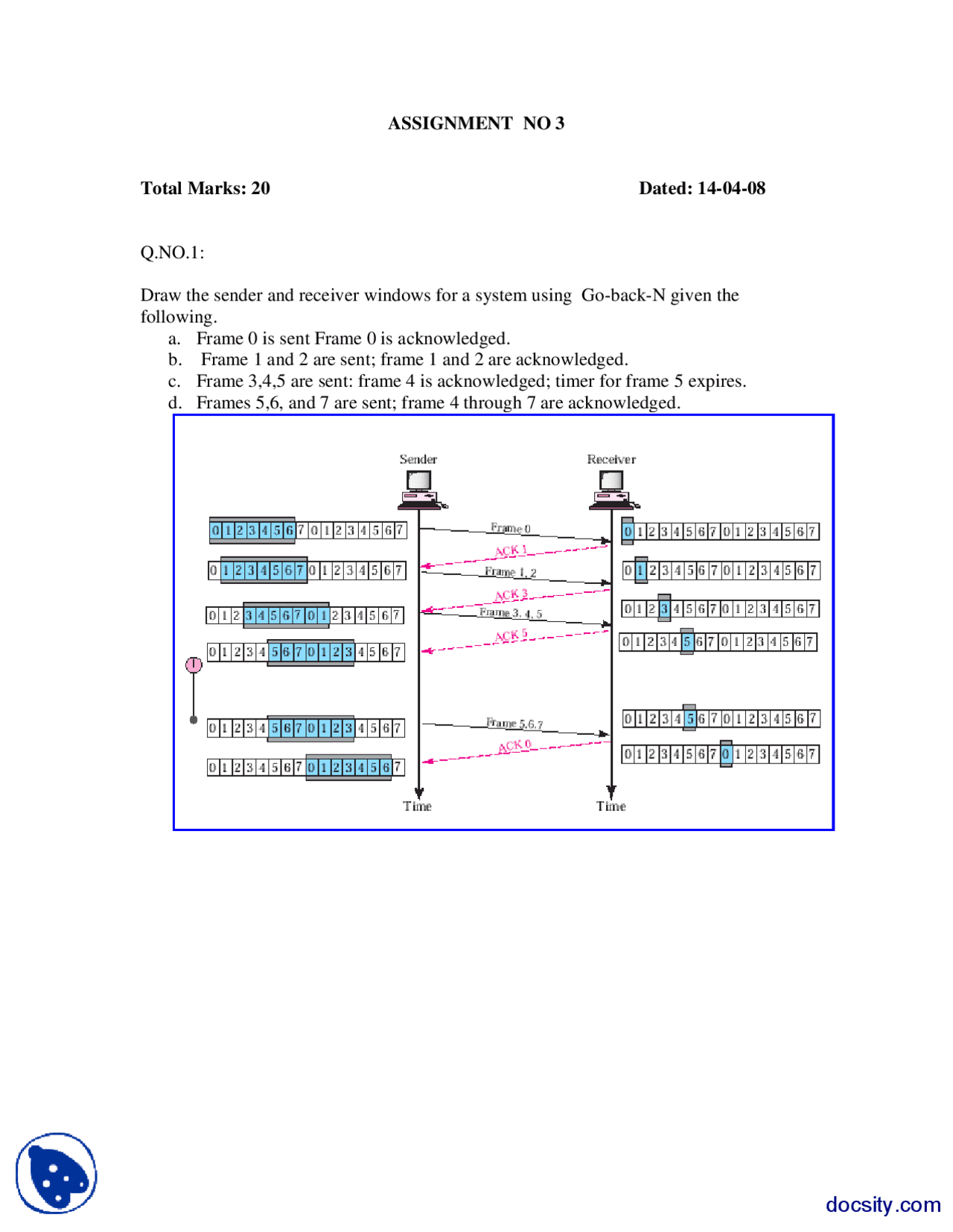 Frames Data Communication Network Quiz Docsity