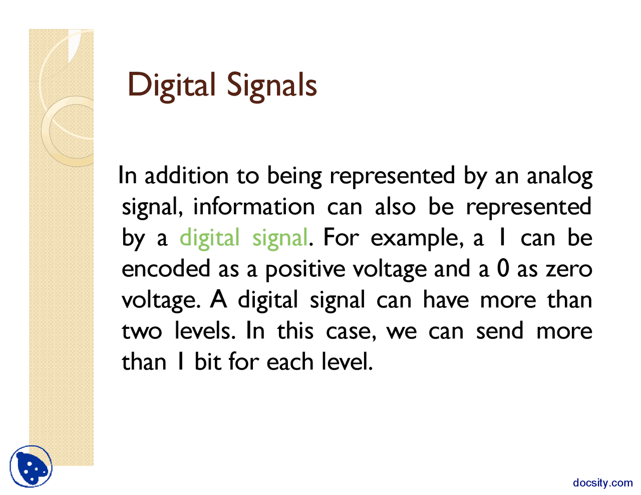 Digital Signals Part 3 Advanced Data Communication Systems Lecture