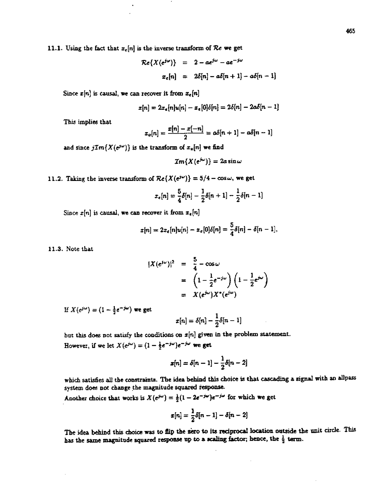 Inverse Transforms Digital Signal Processing Assignment Solution Docsity