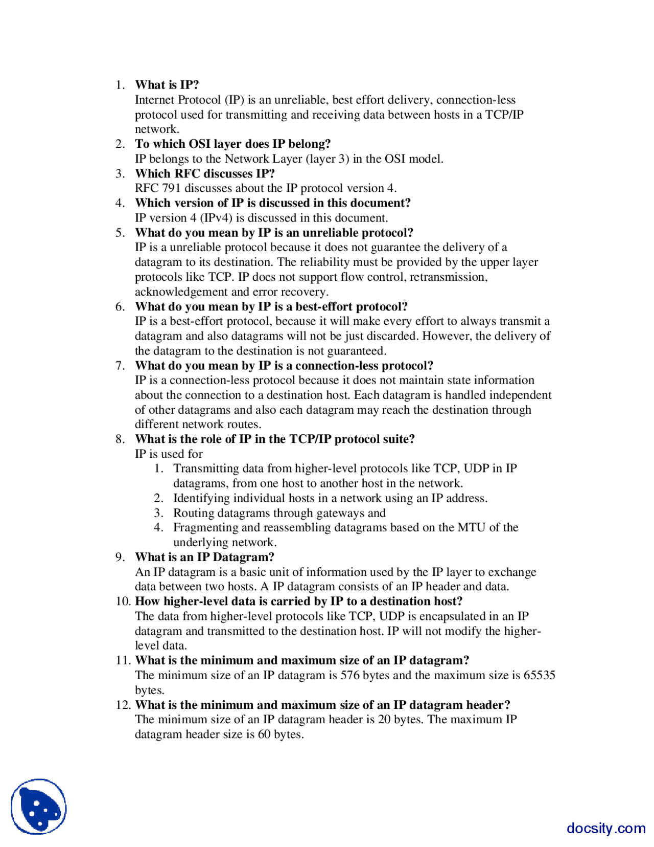 Ip Basic Data Communication Systems Lecture Slides Slides Digital