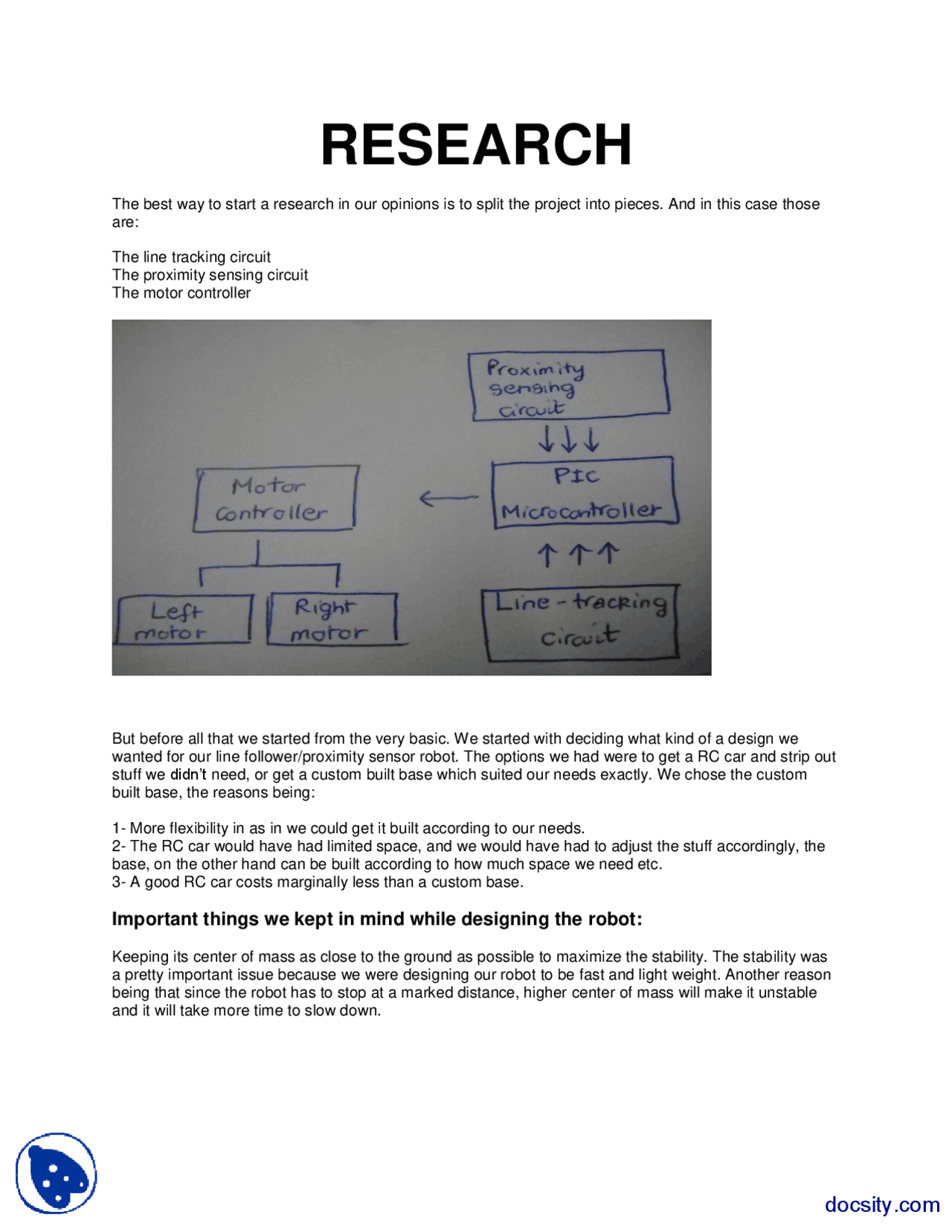 Proximity Sensing Network Control Systems Lab Report Docsity