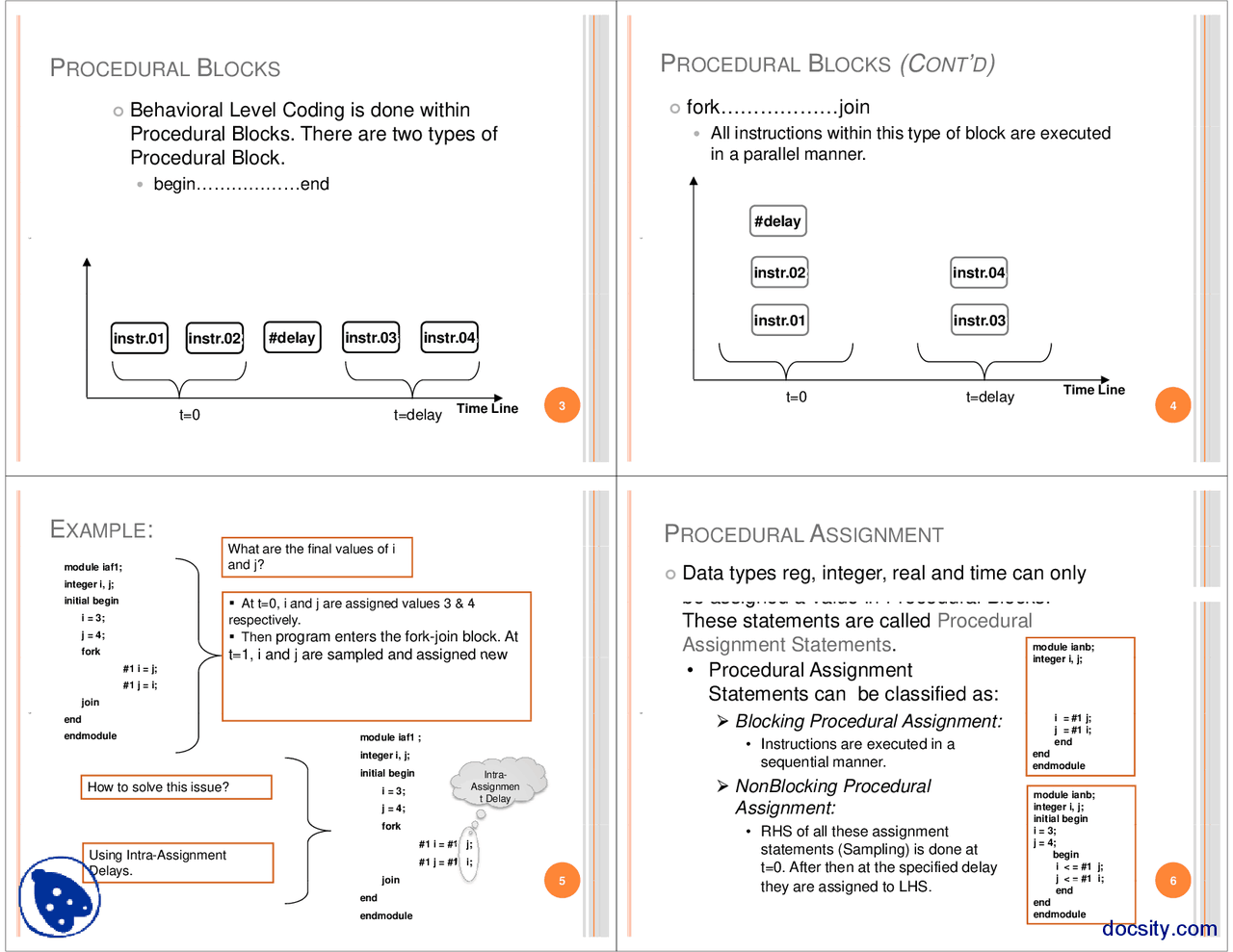 Procedural Blocks-Digital System Design-Lab Mannual - Docsity