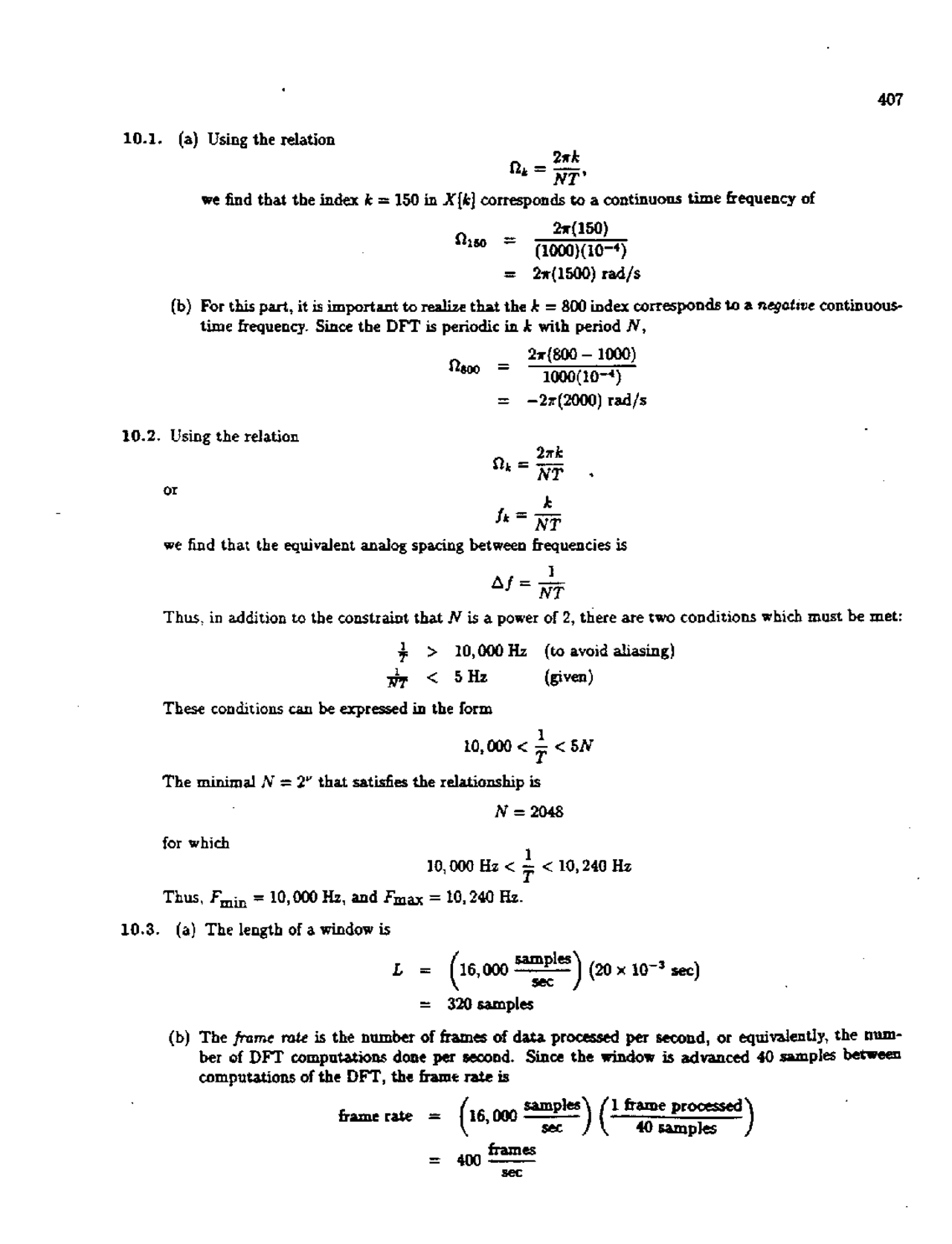 Frequencay Domain Analysis Digital Signal Processing Assignment