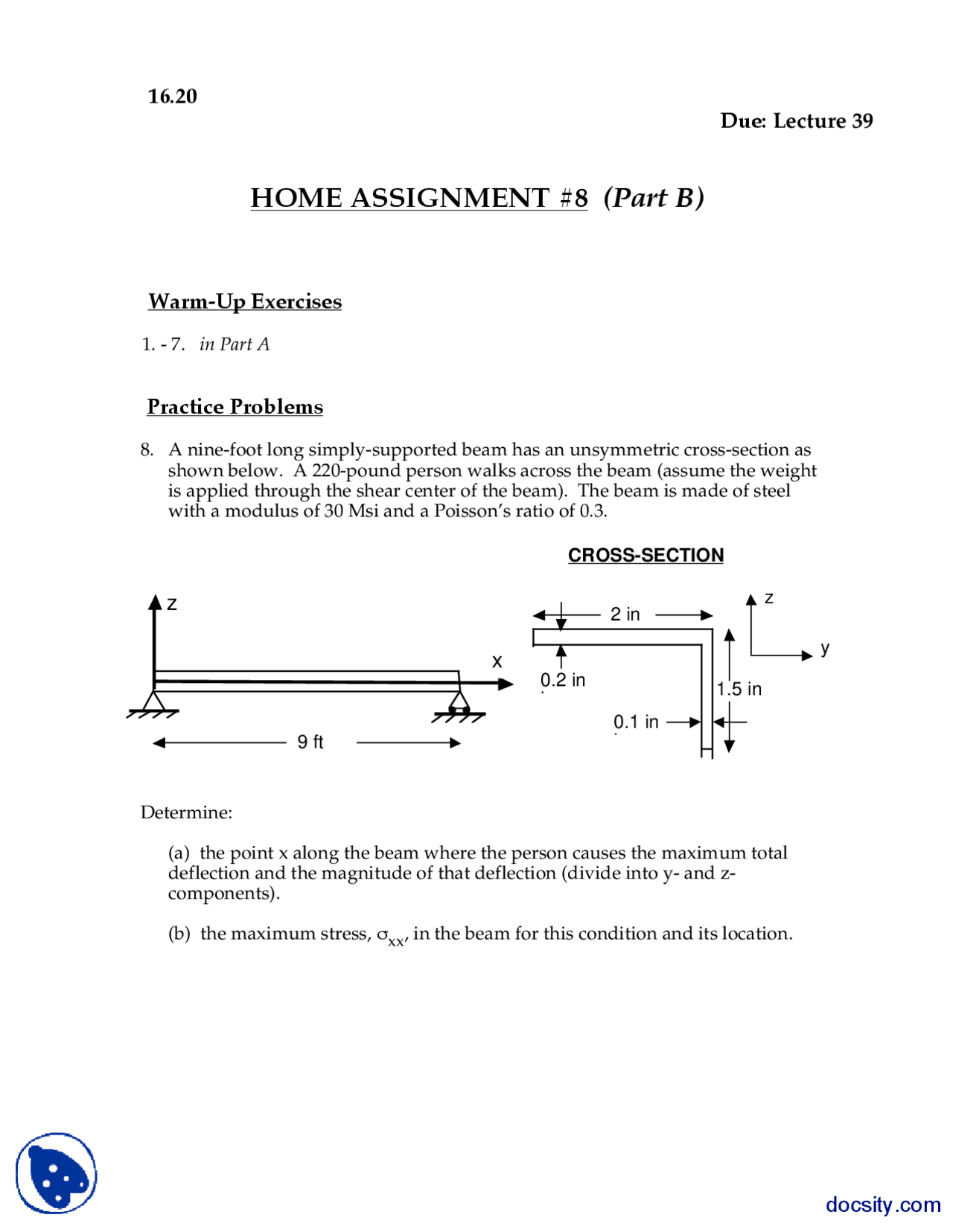 Maximus Stress Material And Structures Assignment Docsity