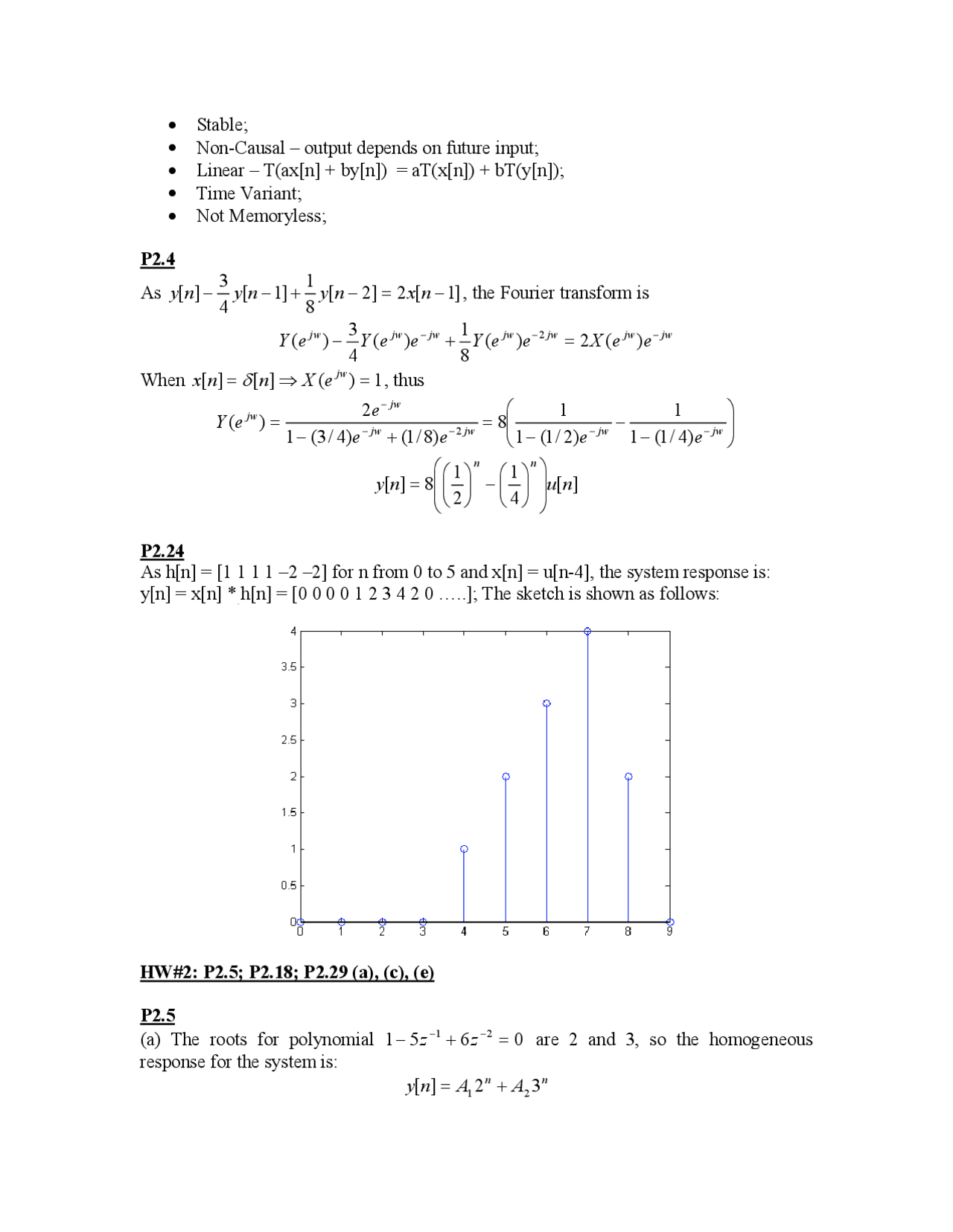 Fourier Transform Digital Signal Processing Assignment Solution Docsity