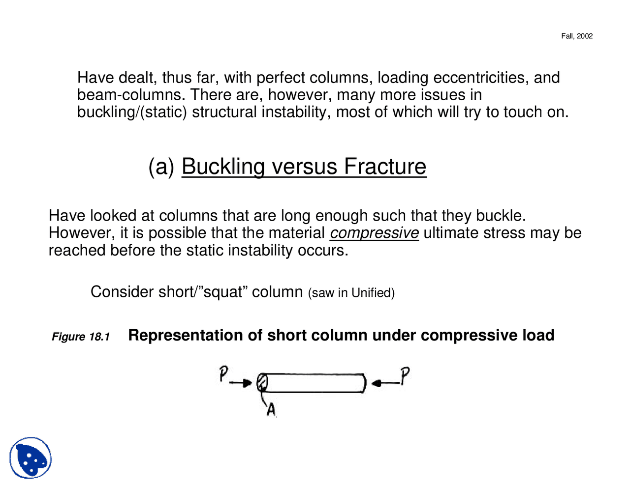 Buckling Versus Fracture Material And Structures Lecture Handout Docsity