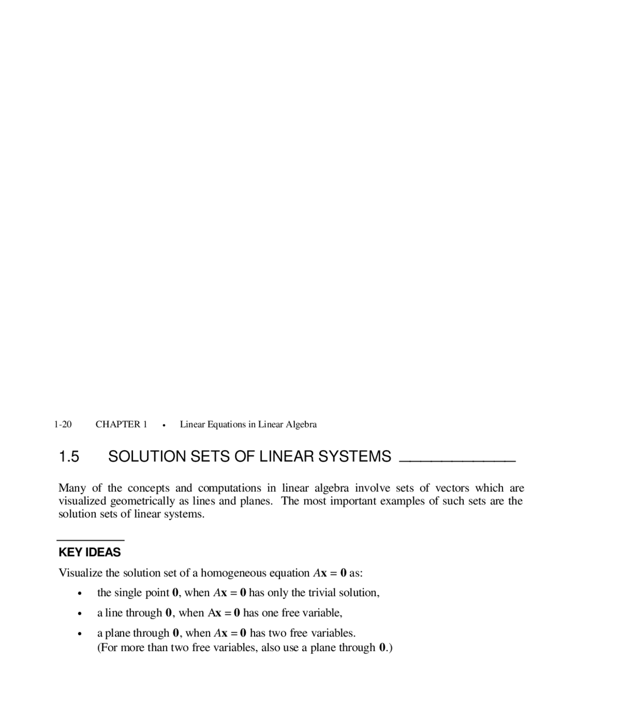 Linear Syatems Linear Algebra And Numerical Analysis Lecture Handout