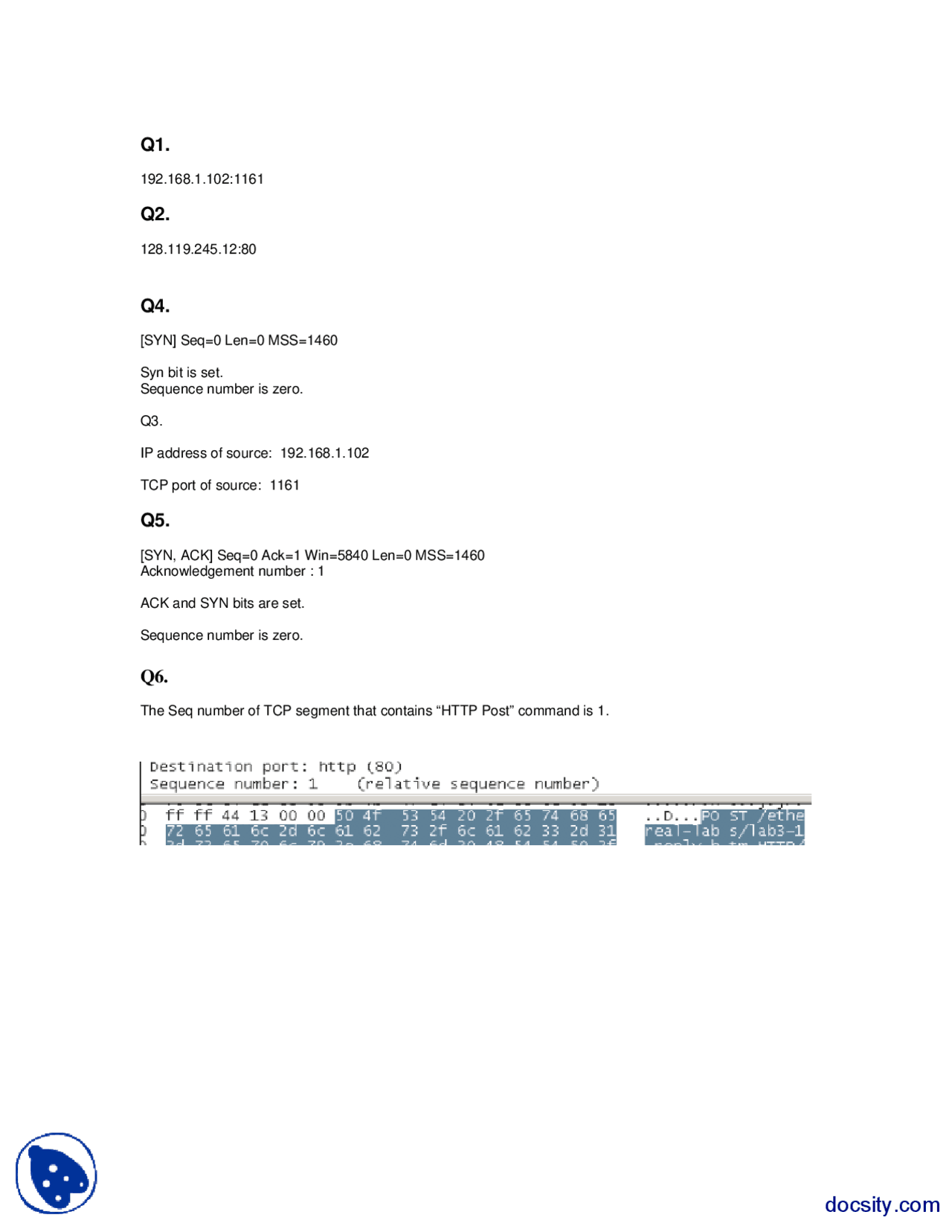 Sequence Generation Data Communication Network Lab Mannual Docsity