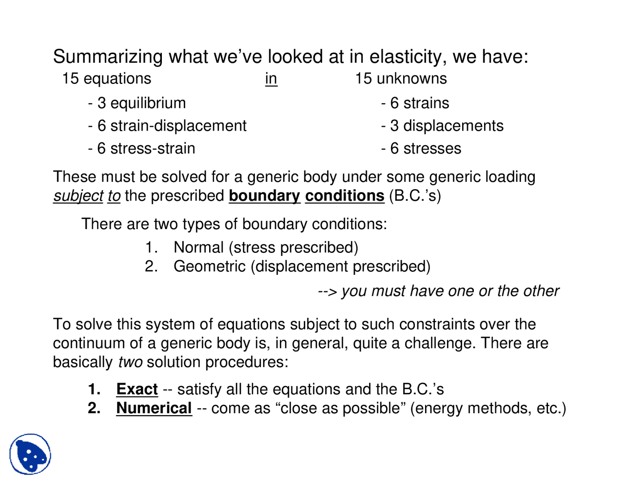 Boundary Conditions Part 1 Material And Structures Lecture Handout