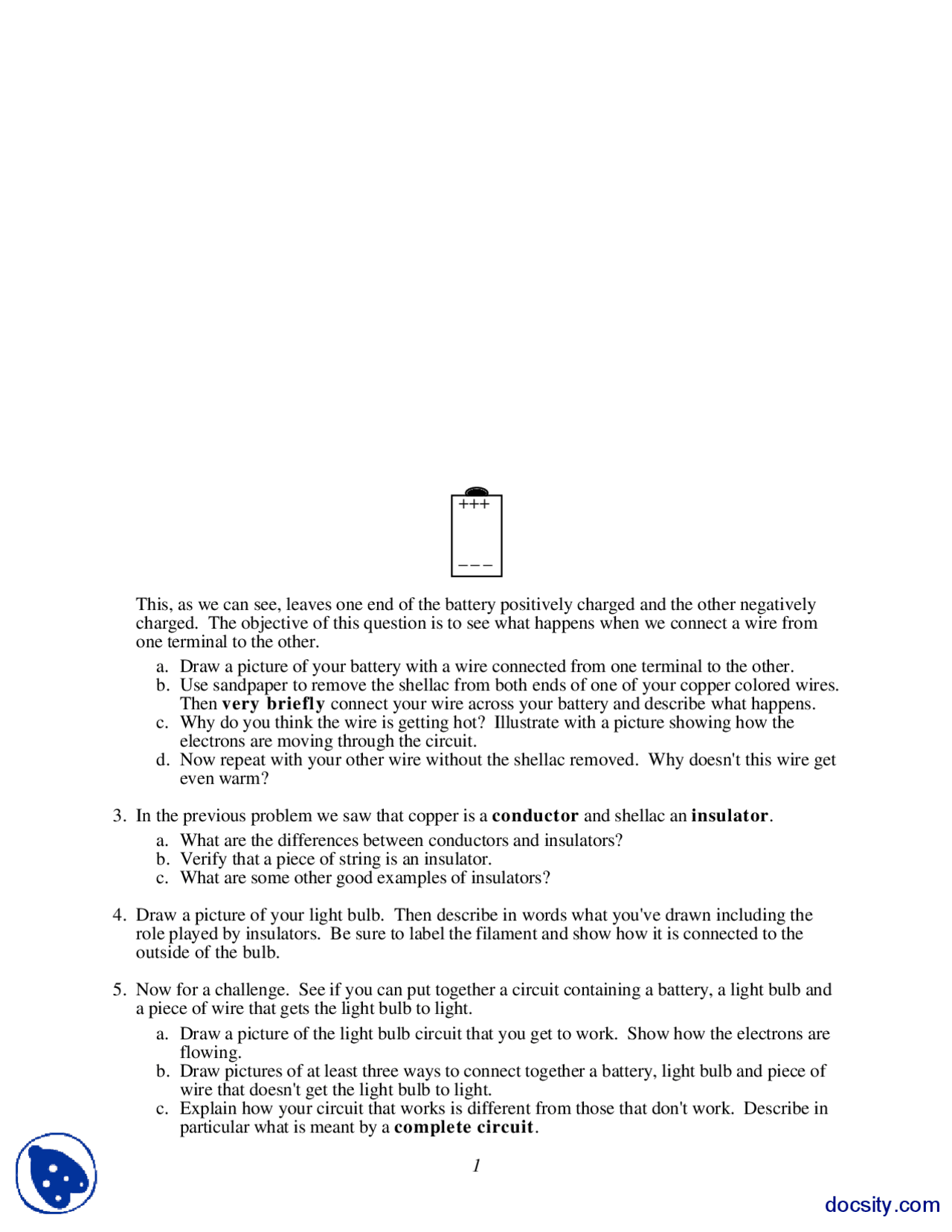 Circuits Part 1 Elecctromegnatic Theory Lab Mannual Docsity