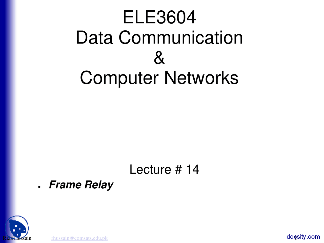 Frame Relay-Computer Networks-Lecture Slides - Docsity
