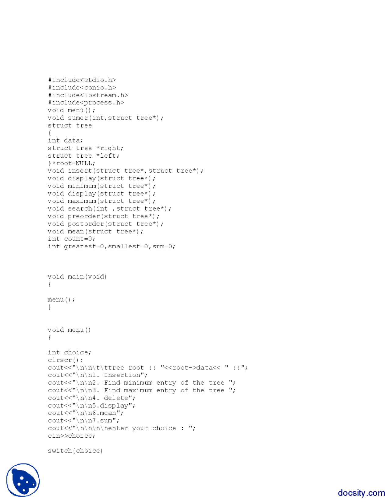 Tree Structure 6 Data Structures And Representation Assigment