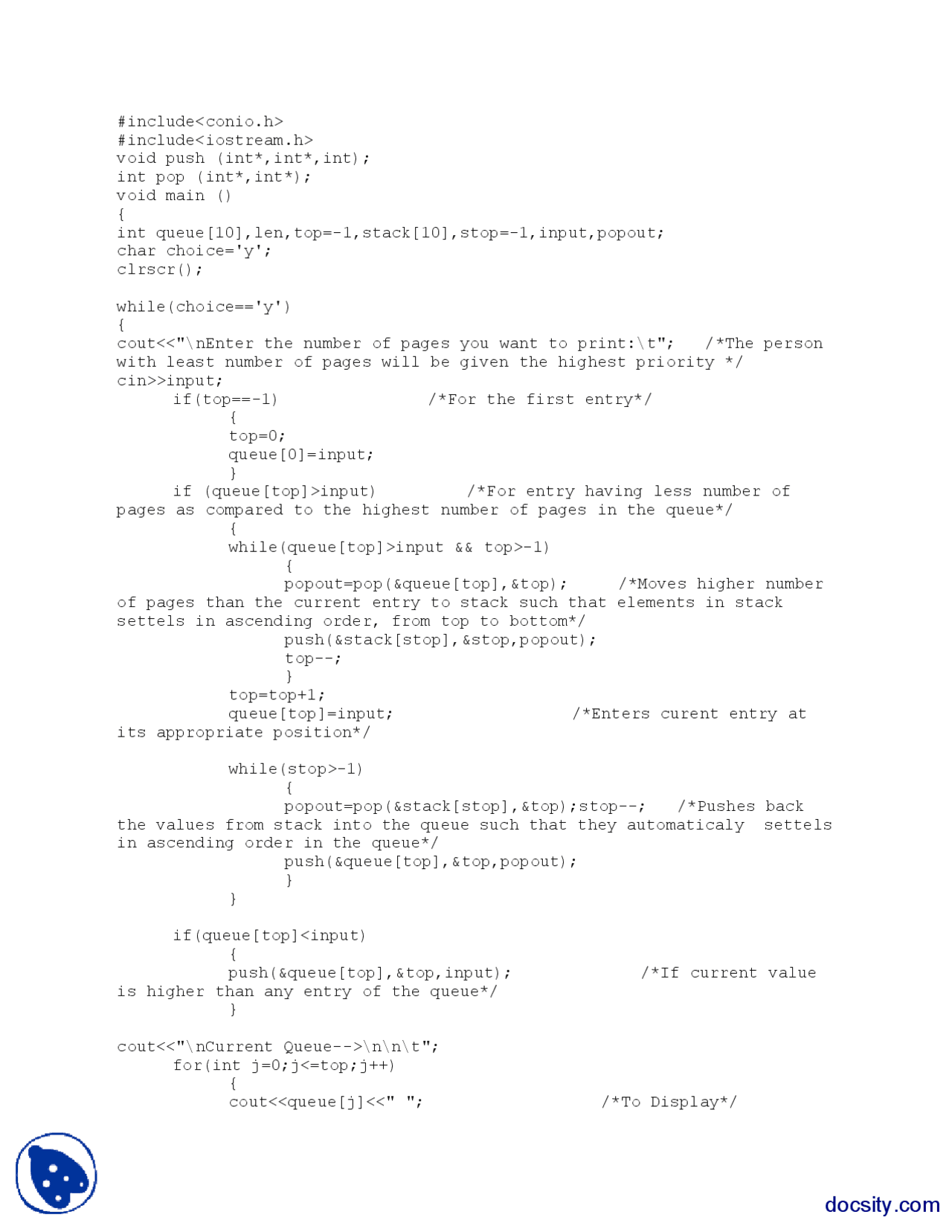 Stack 3 Data Structures And Representation Assigment Docsity