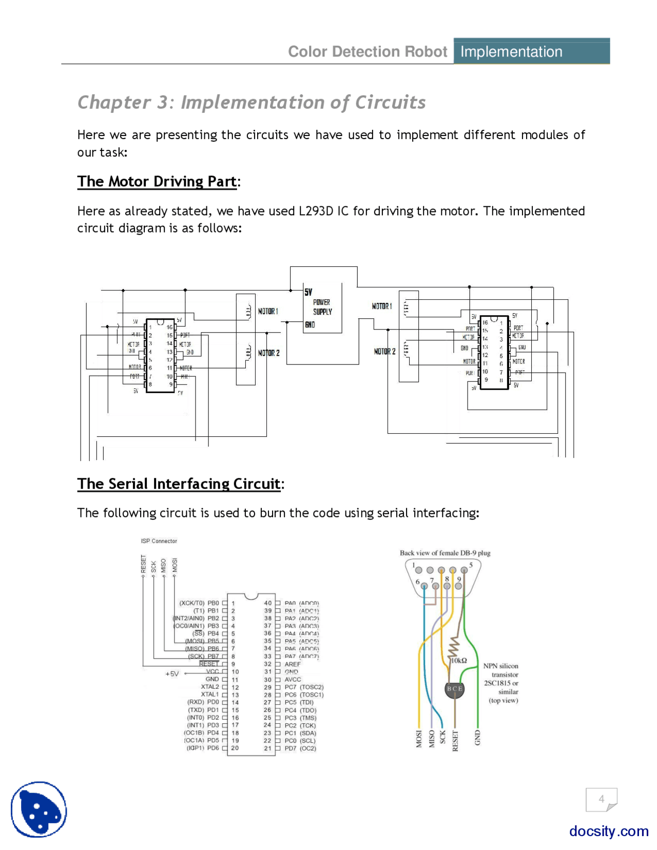 Color Detection Robot Part 4 Control Systems Project Report Docsity
