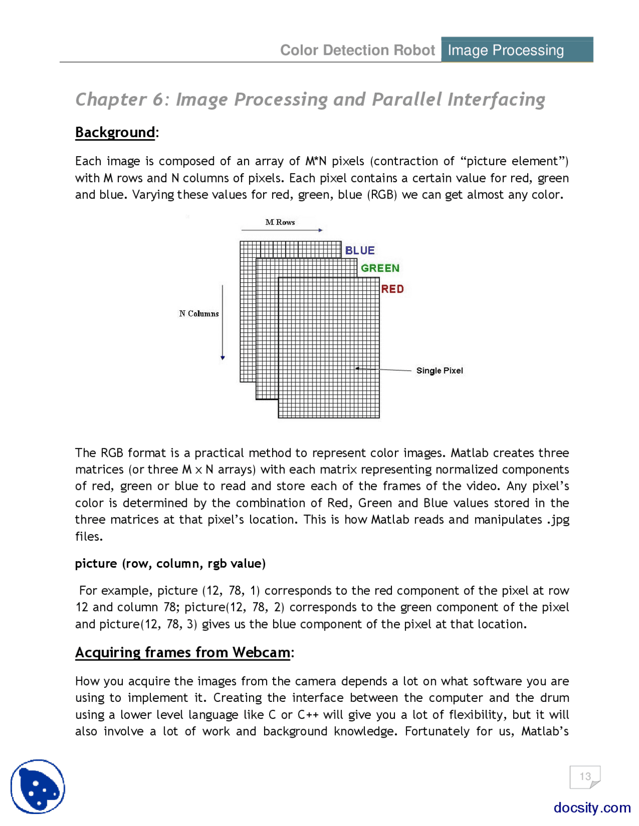 Color Detection Robot Part 6 Control Systems Project Report Docsity