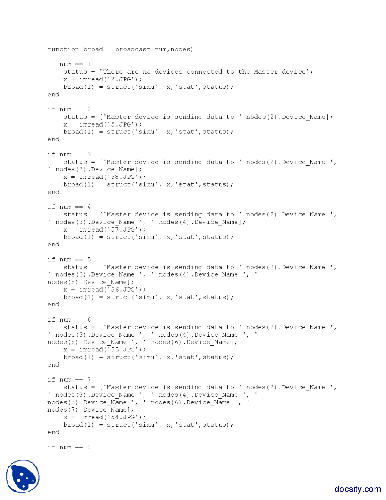 Function Broadcast Network Programming Project Codes Docsity