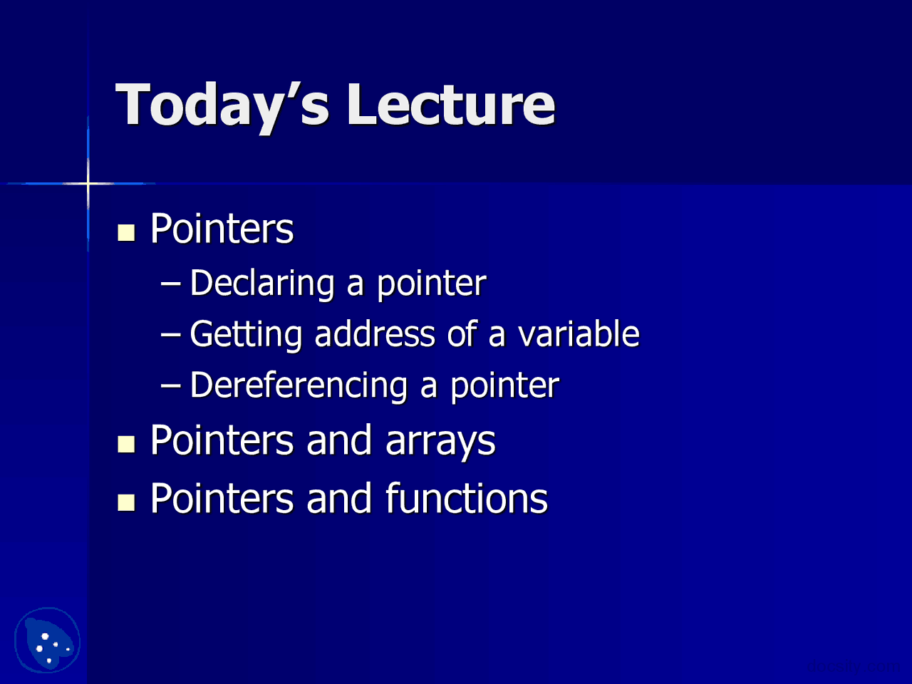 Pointers Part 1 Fundamentals Of Computer Lecture Slides Docsity 1923
