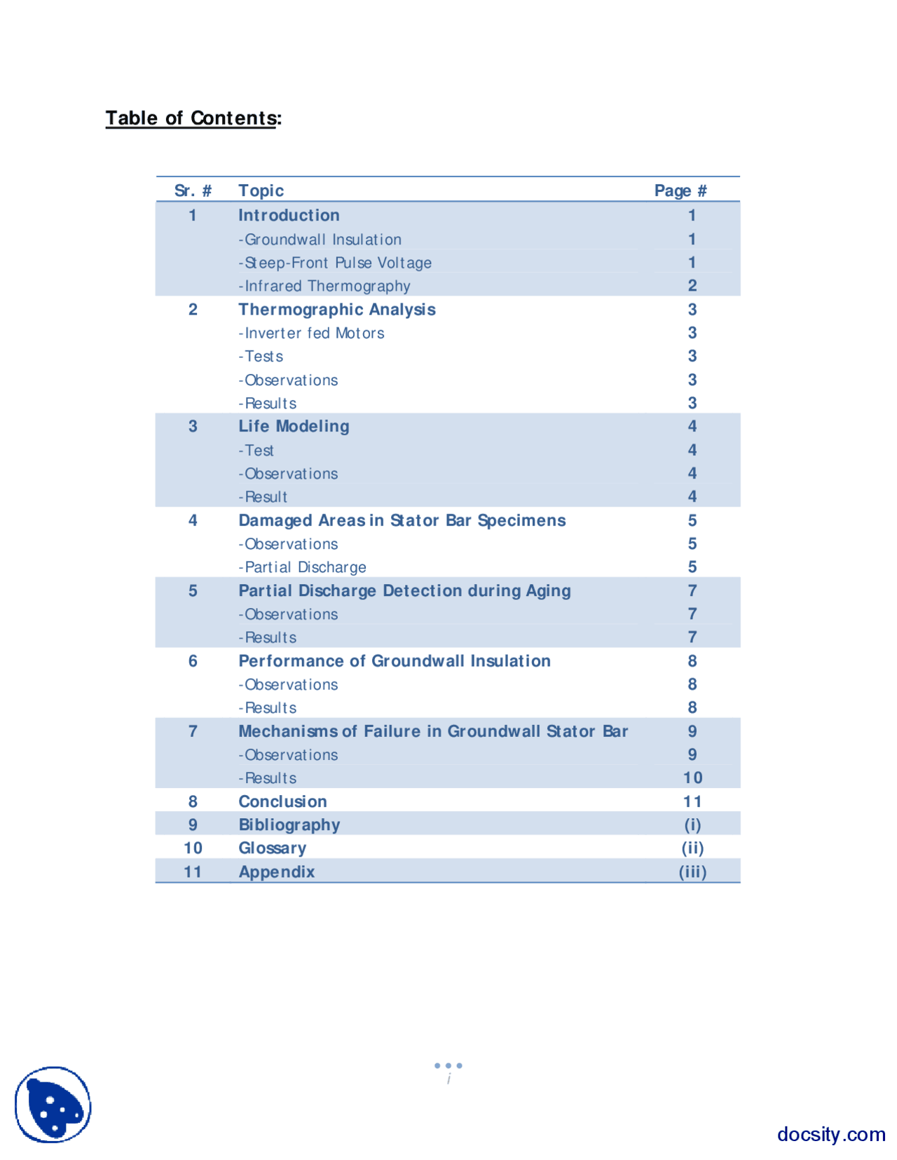 Table Of Contents Electric Machines Induction Motor Report Lecture