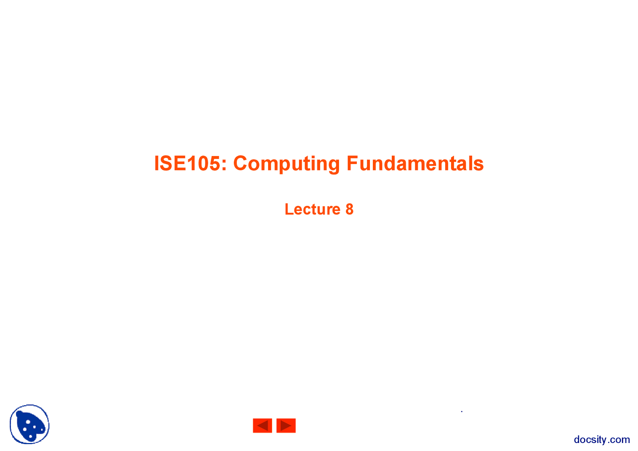 Structured Program Development Computer Fundamentals Lecture Slides
