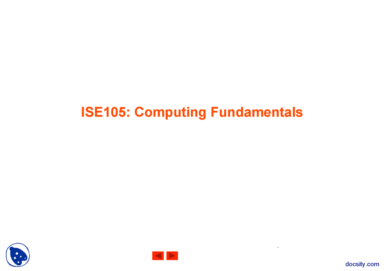 Arrays Computer Fundamentals Lecture Slides Docsity