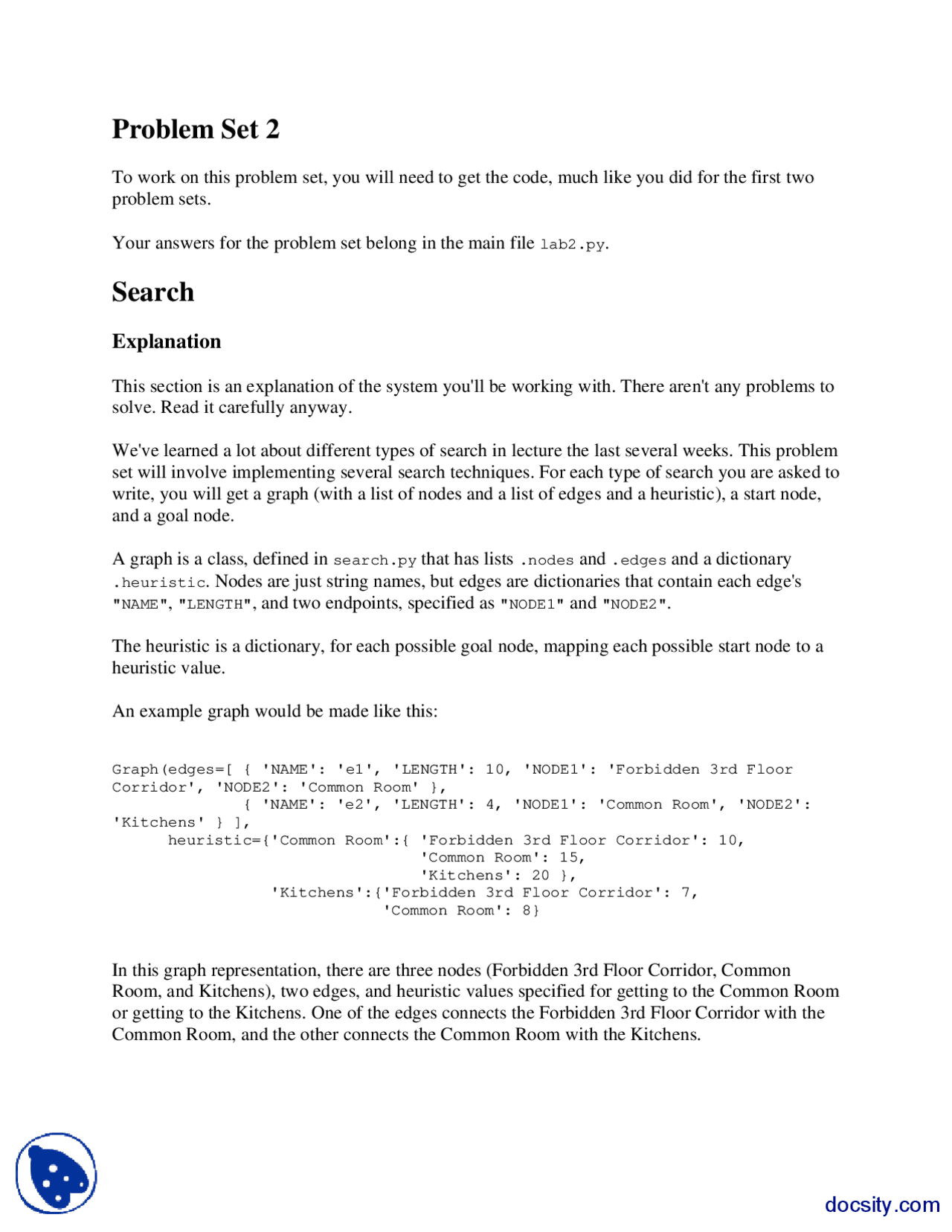 Search Artificial Intelligence Assignemnt Exercises Artificial