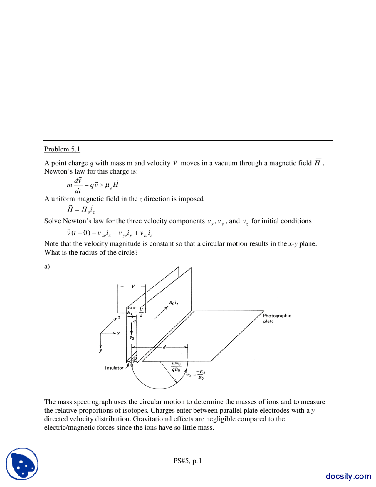 Point Charges Part 2 Electromegnatic Field Assignment Docsity