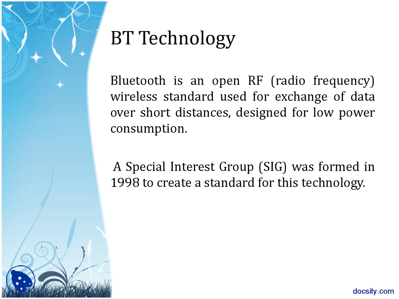 Bt Technology Network Programming Project Presentation Docsity