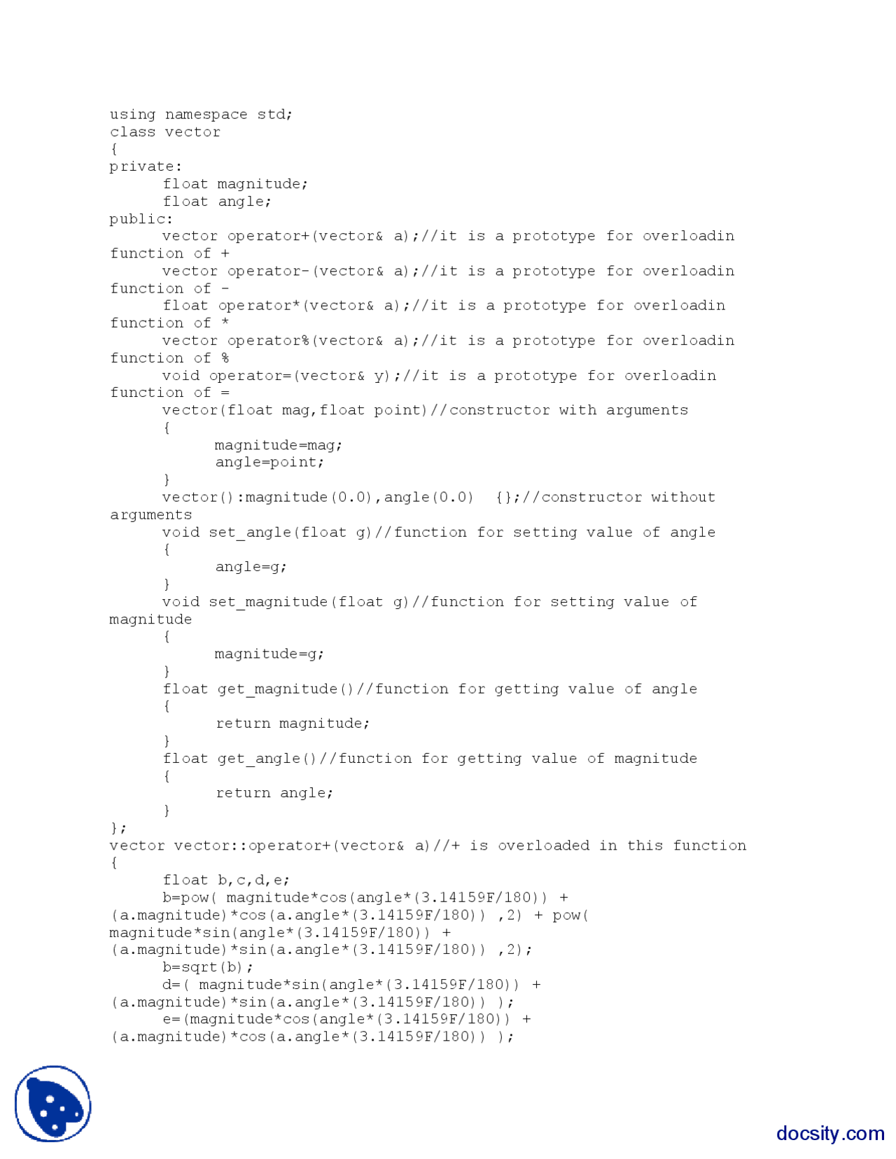 Header File Object Oriented Programming C Language Codes Docsity 6439