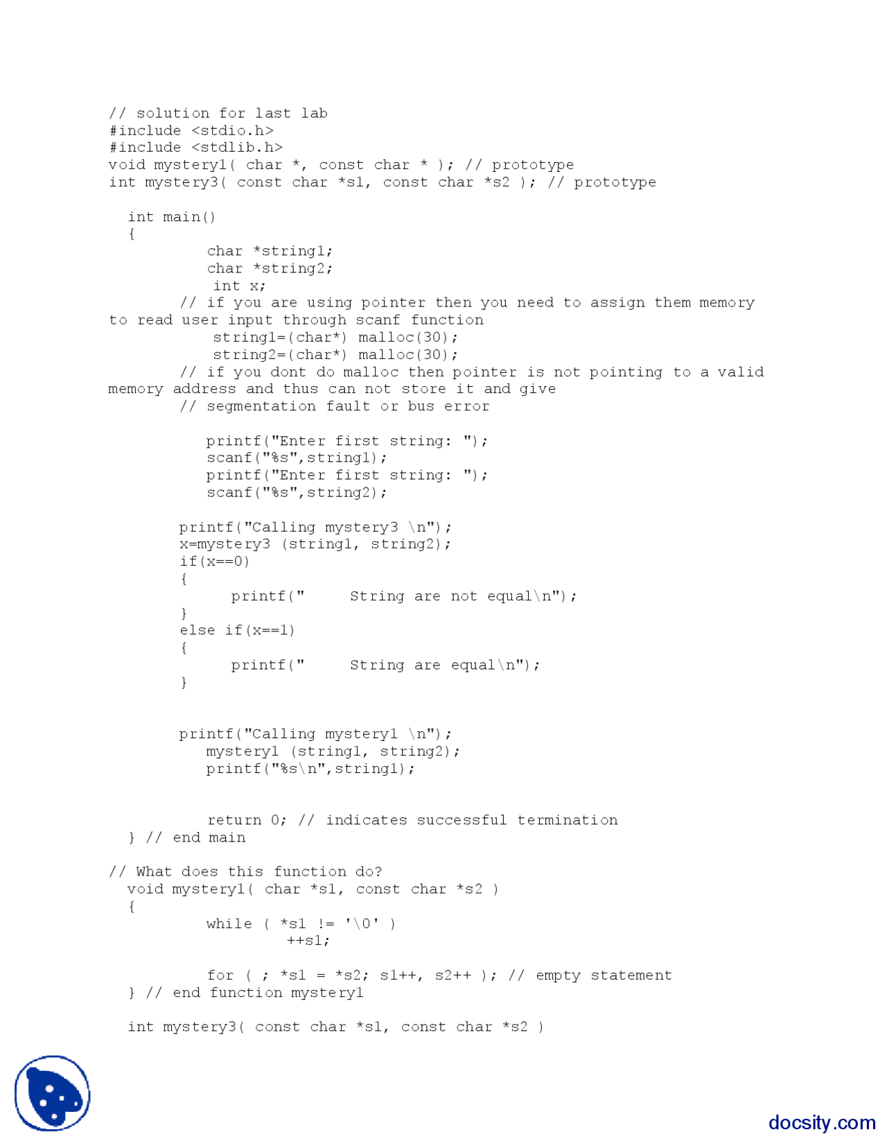 Strings Computer Fundamentals Lab Codes Docsity