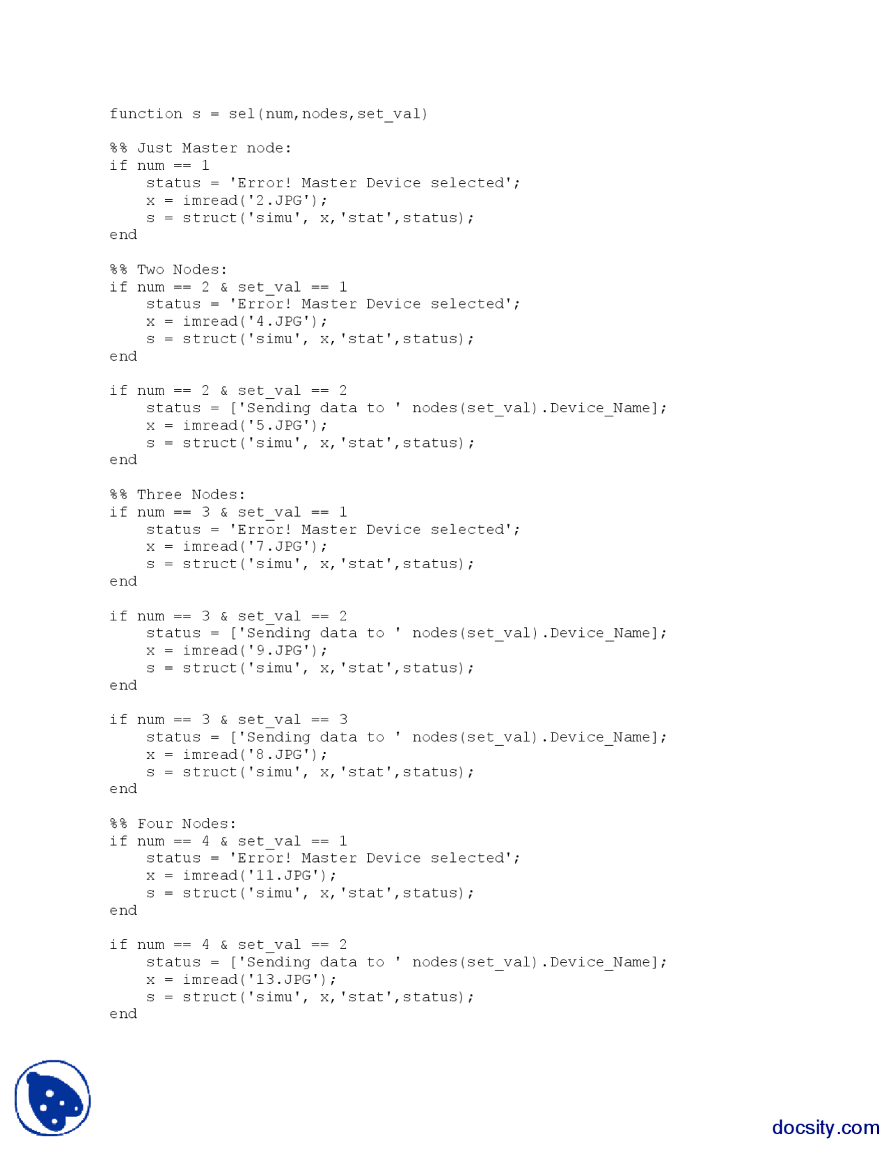 Function Sel-Network Programming-Project Codes - Docsity