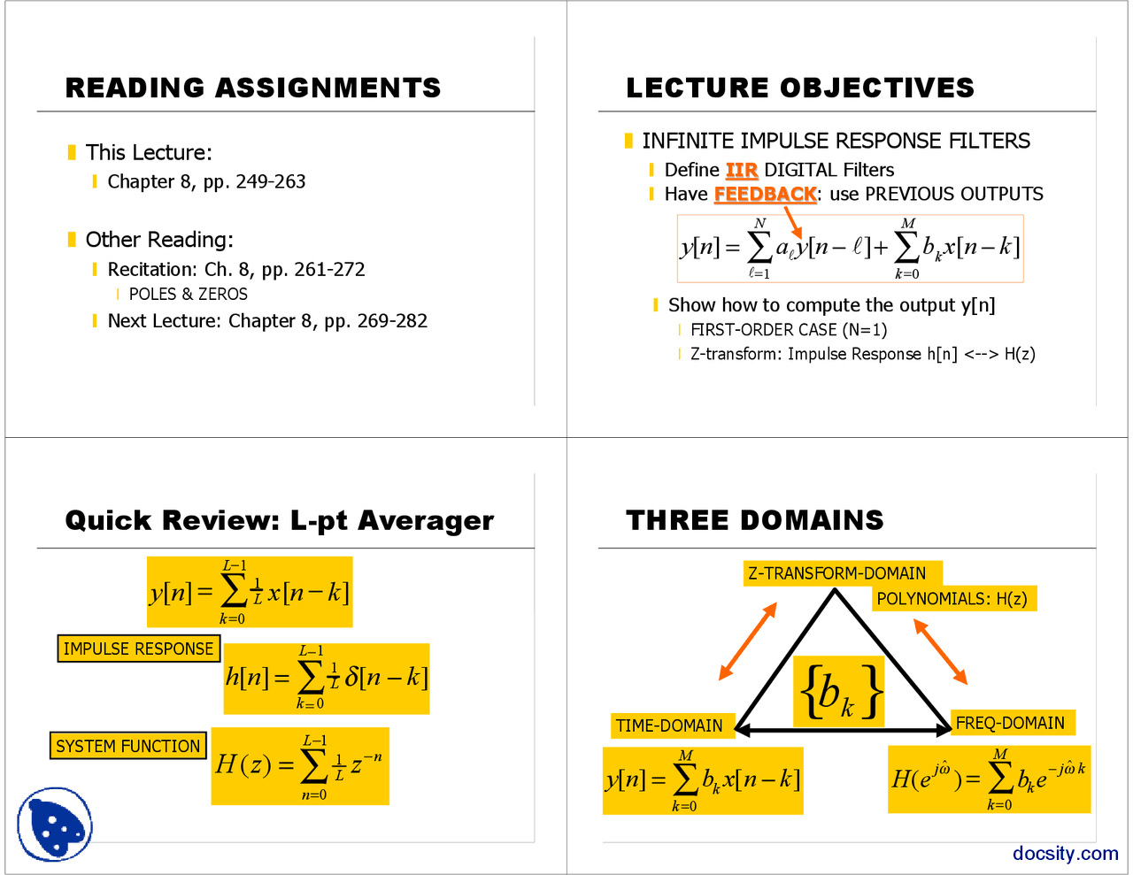 Plot Y N Signals And Systems Basics Lectue Slides Docsity