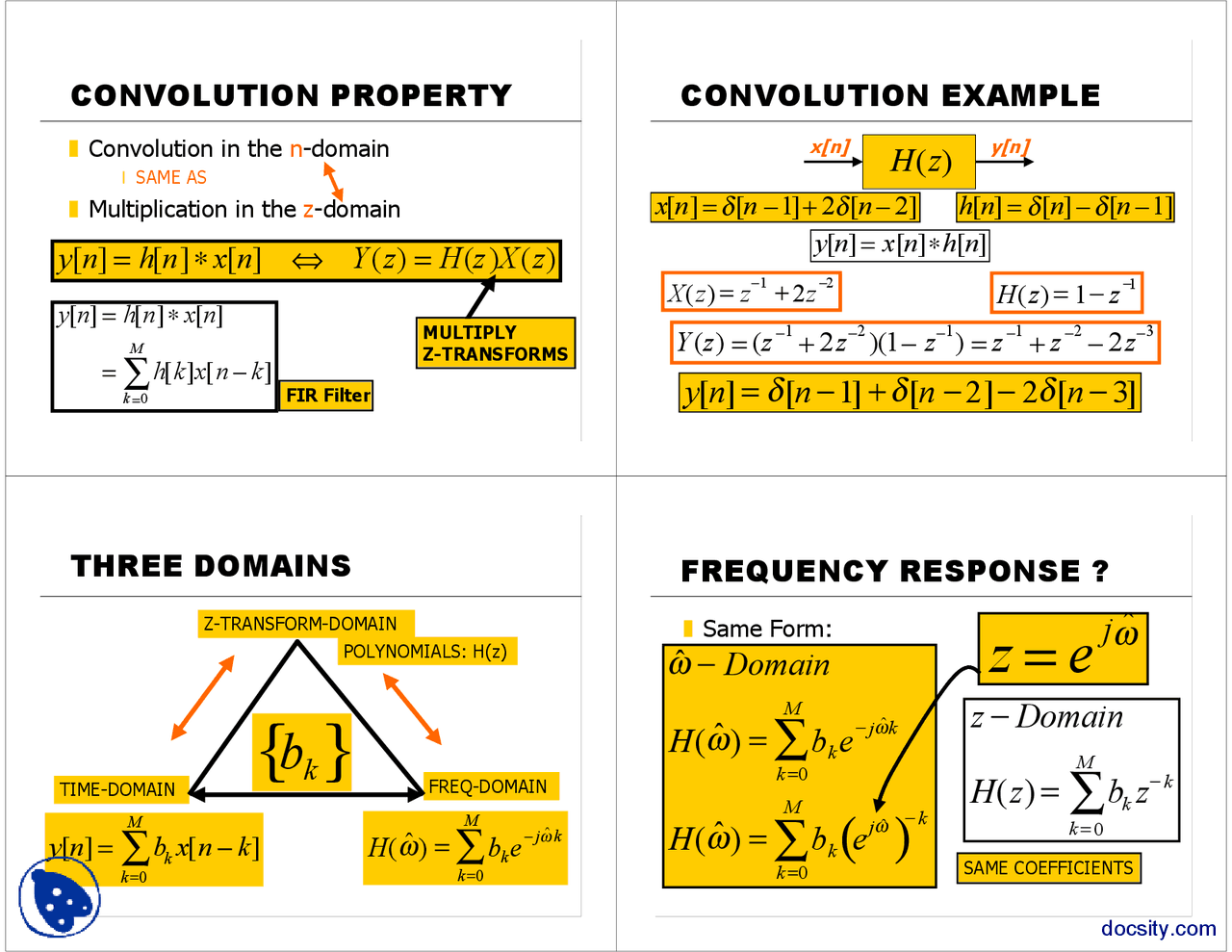 Fir Frequency Response Signals And Systems Lectue Slides Docsity