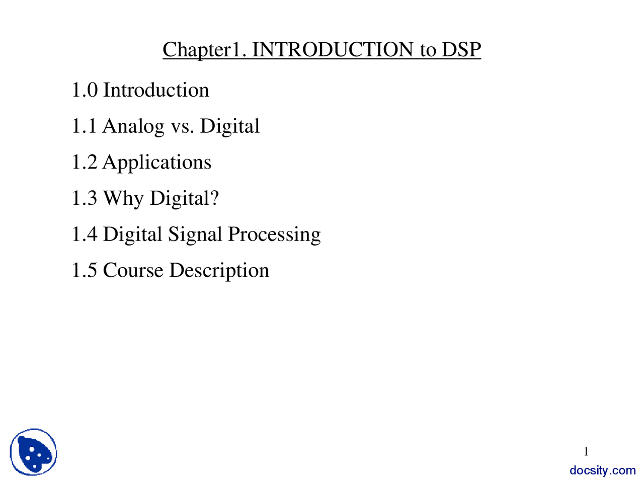 Introduction Signals And Systems Basics Lectue Slides Docsity