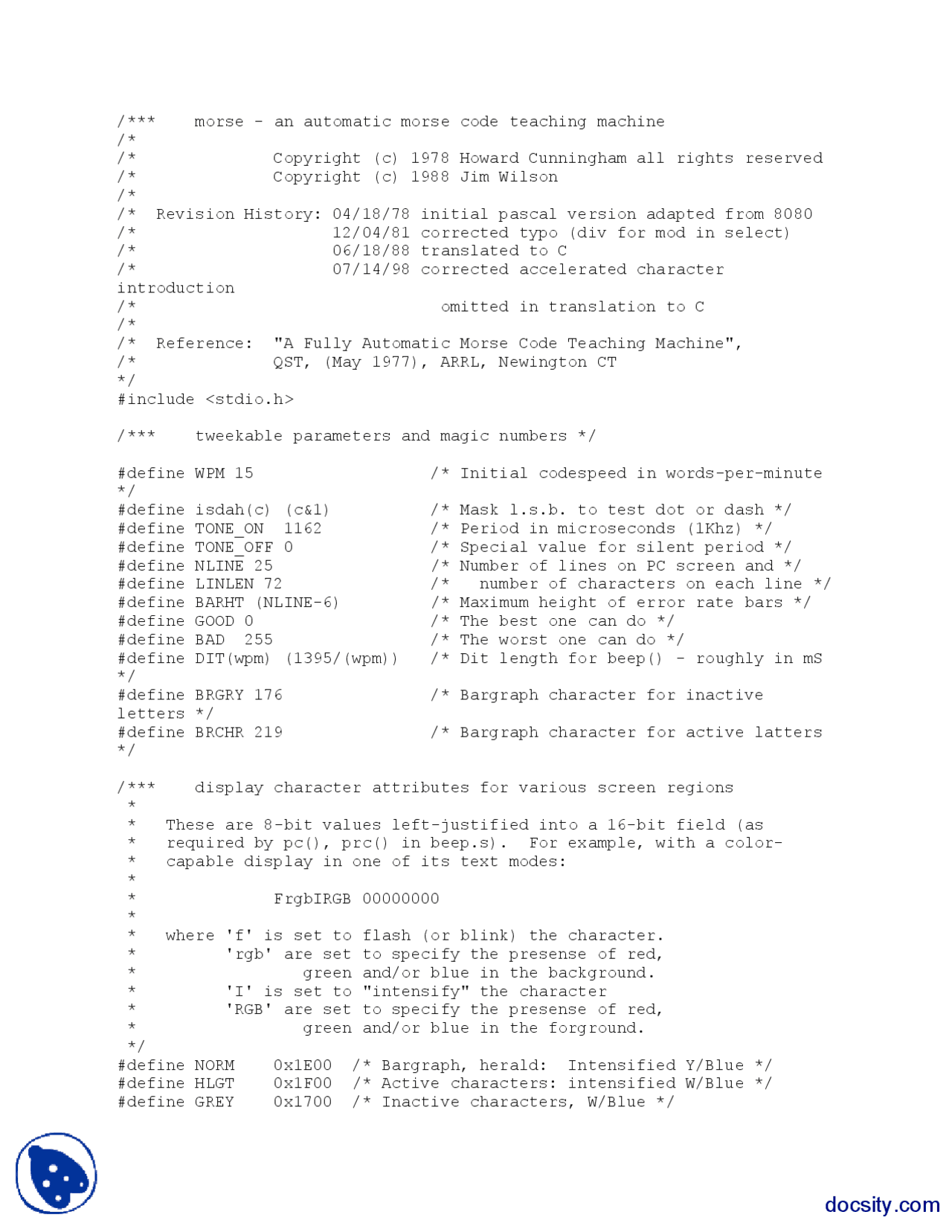 Morscode V Microprocessor Assignment Codes Docsity
