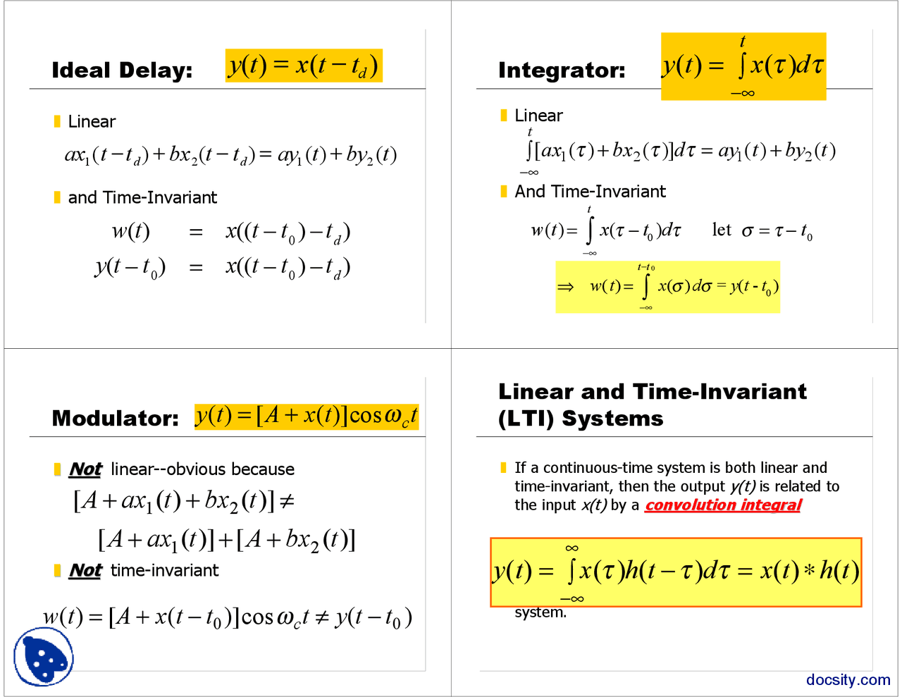 Ideal Delay Signals And Systems Basics Lectue Slides Docsity