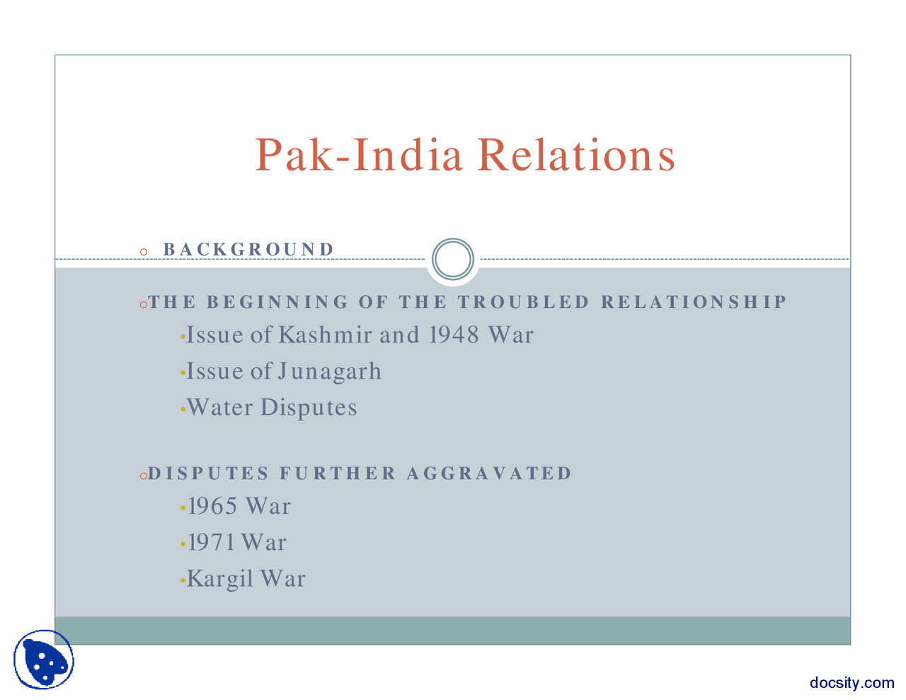 Pak India and Pak Afghan Relations-Pak Studies-Lectrue Slides | Slides ...