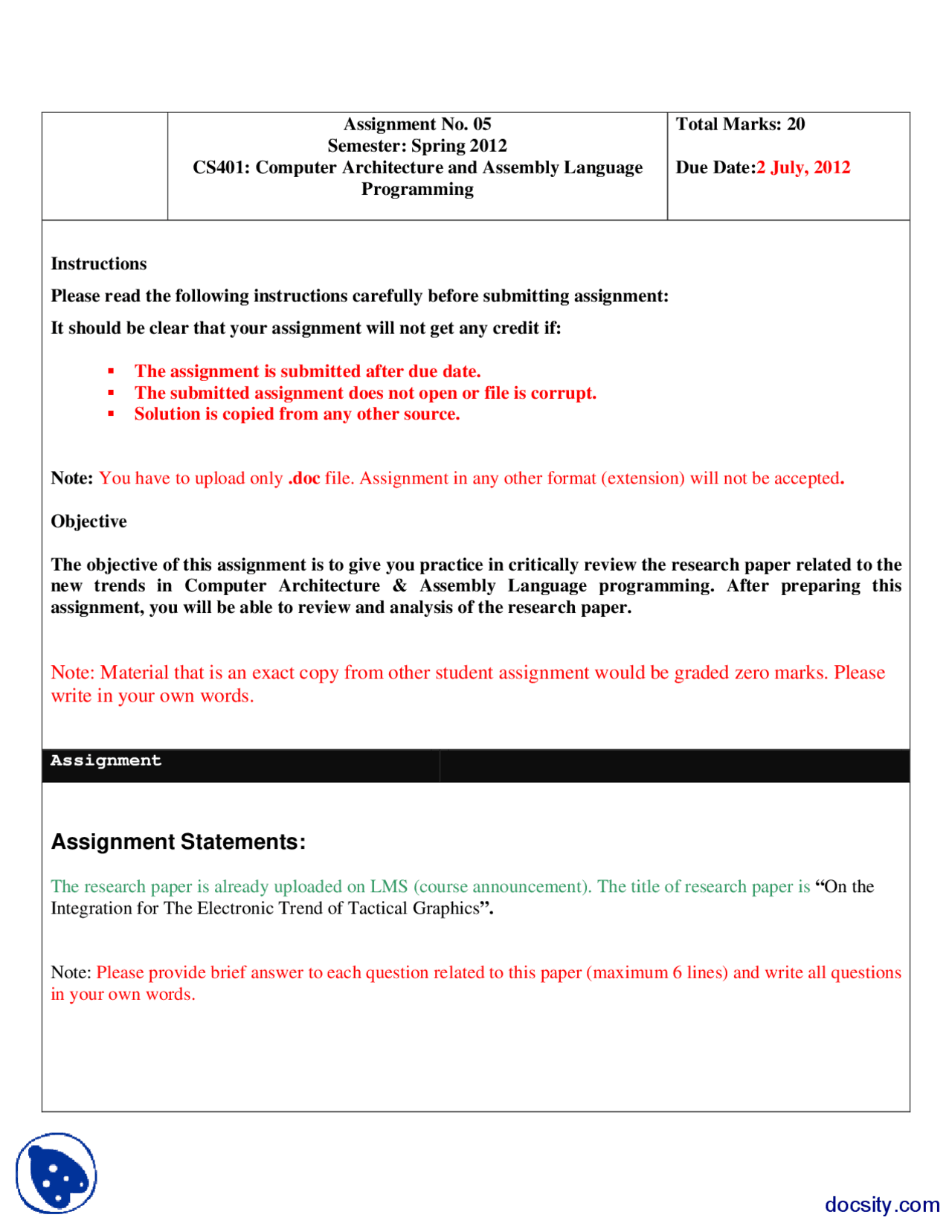 Tactical Graphics, Computer Processor and Adapter Card-Computer Architecture and Assembly ...